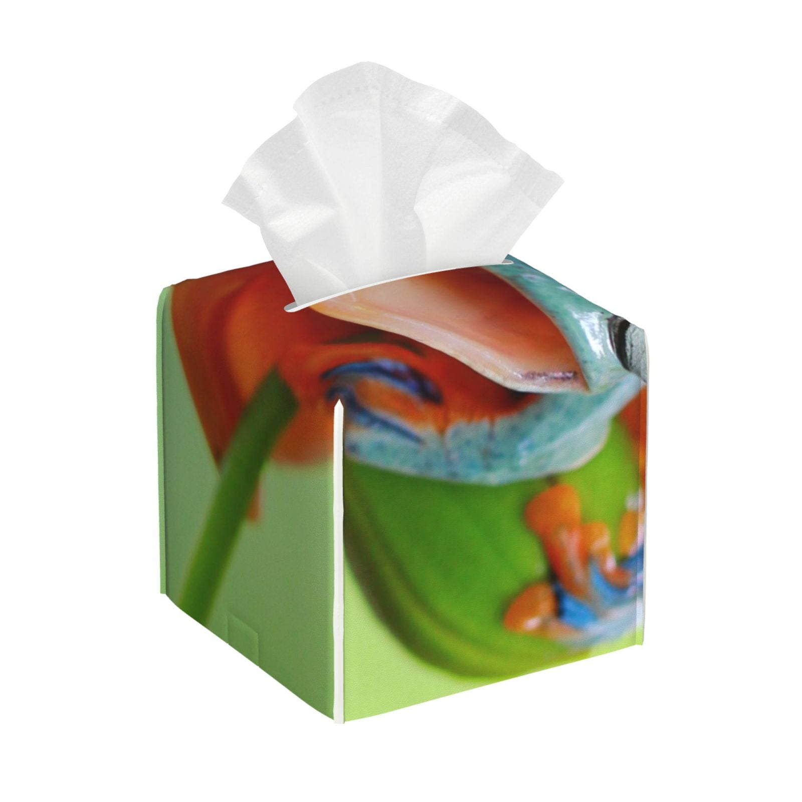Gukieu Flying Frog On Branch Print Leather Tissue Box, PVC Waterproof ...