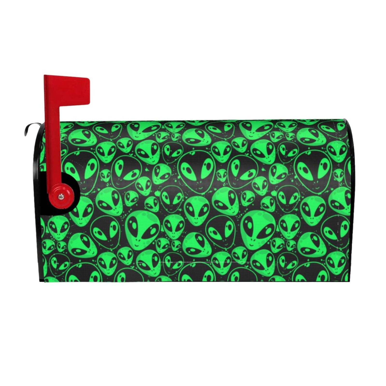 Gukieu Green Monster Print Magnetic Mailbox Cover, Sun-proof and ...