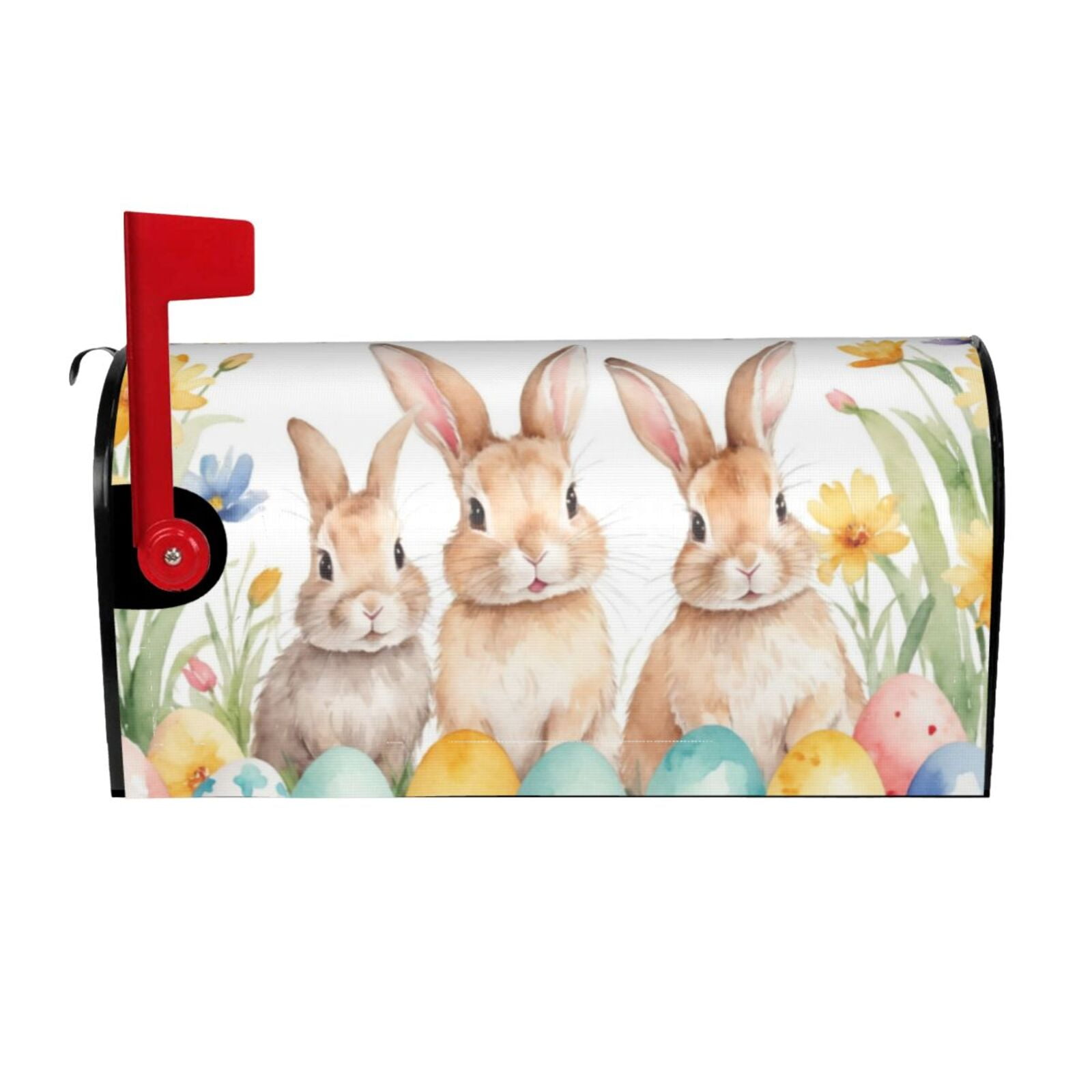 Gukieu Happy Easter Print Magnetic Mailbox Cover, Sun-proof and ...