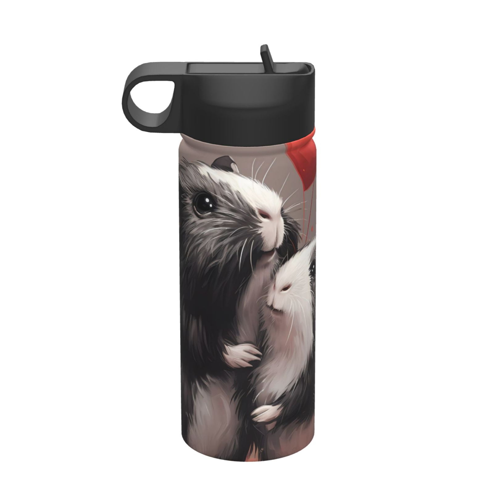 Gukieu Heart Guinea Pig Couple Print 18OZ Stainless Steel Water Bottle ...