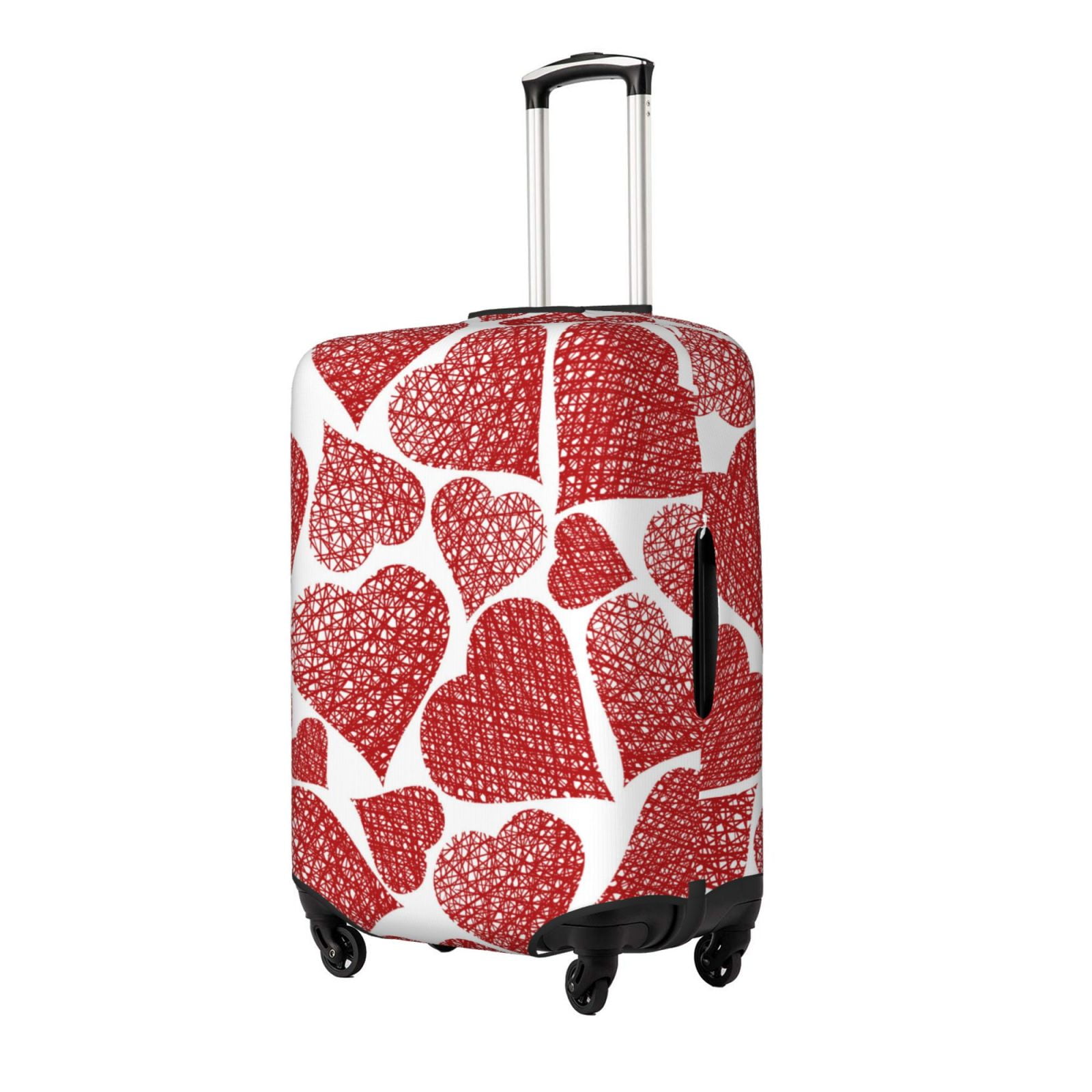 Gukieu Hearts Print Suitcase Protective Cover, Elastic Zipper Buckle ...