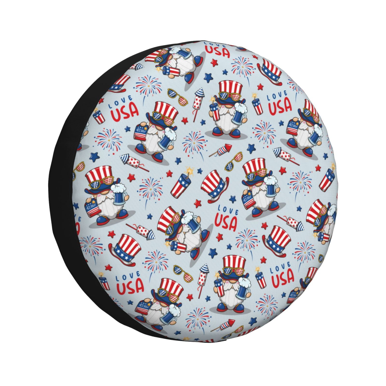 Gukieu I Love USA Print Car Tire Cover, Adjustable Waterproof and ...