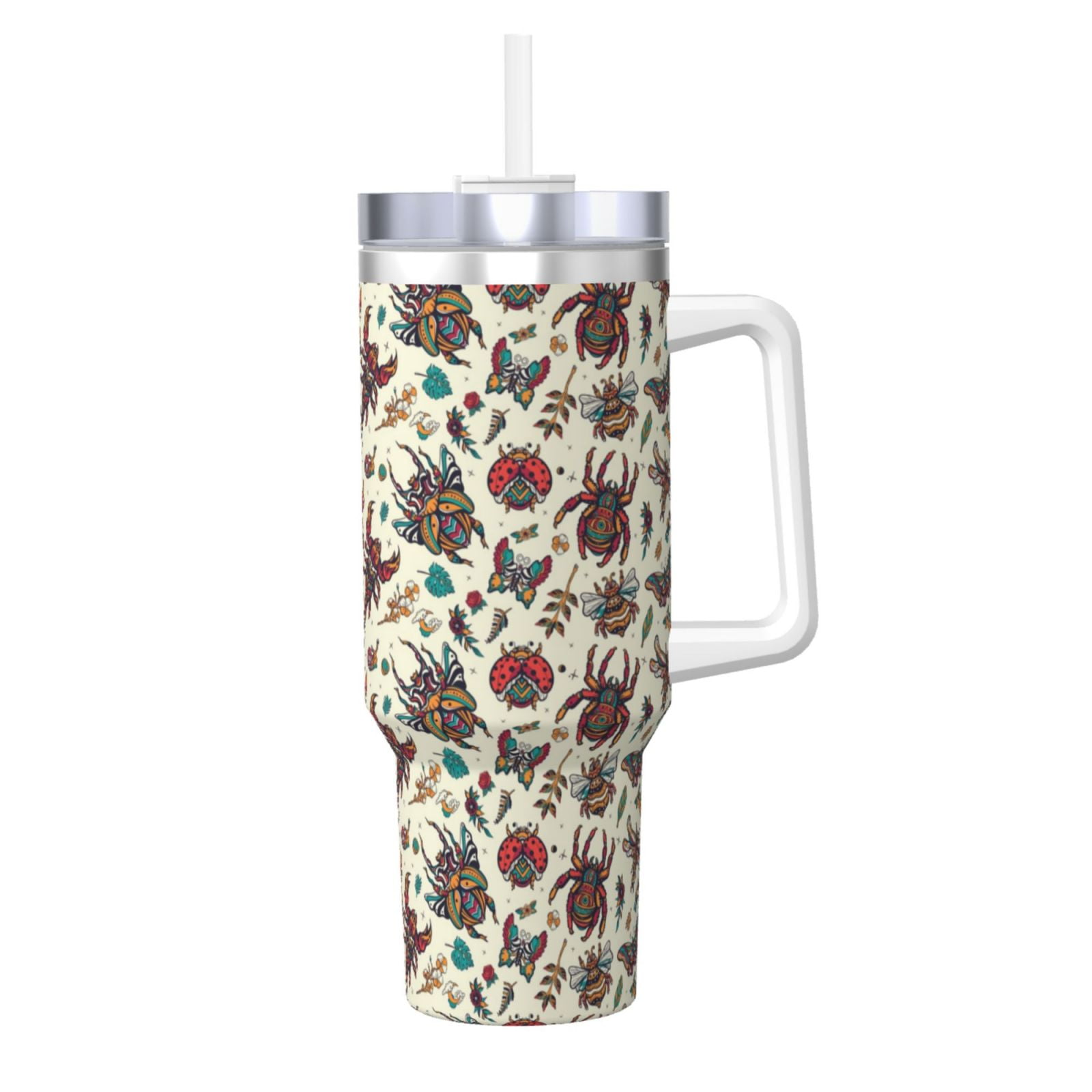 Gukieu Insects A Print 40OZ Ice Cup, Stainless Steel Vacuum Kettle with ...