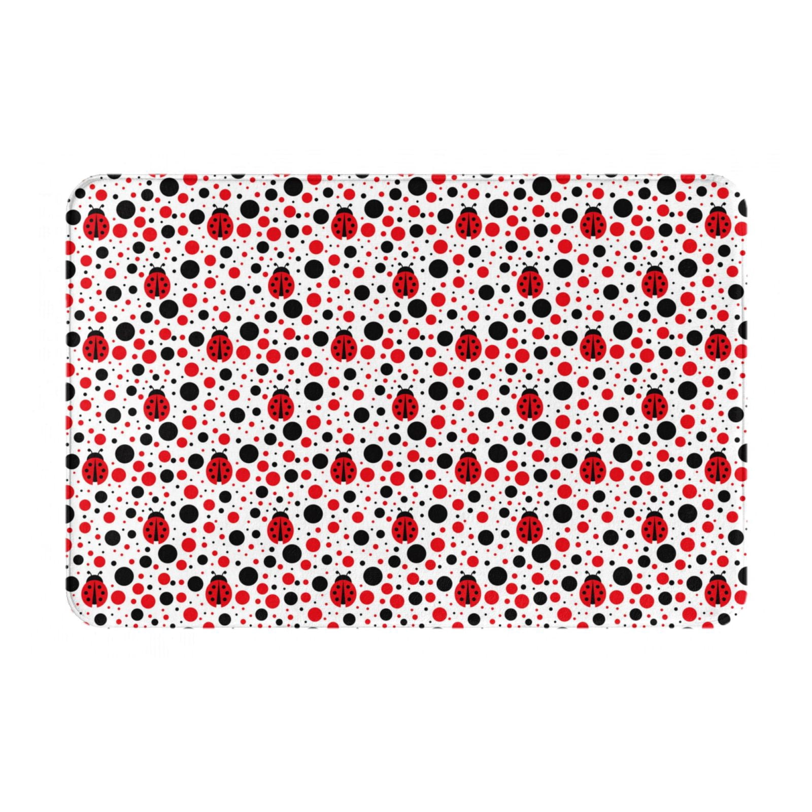 Gukieu Ladybugs 2 Print Dust-proof Floor Mats, Water-absorbent and Non ...