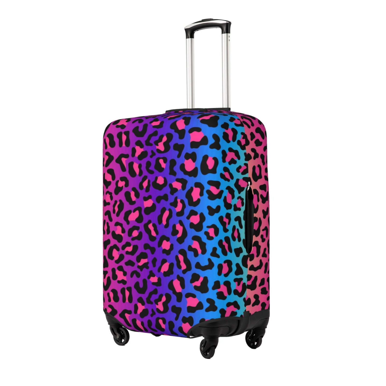 Gukieu Leopard Neon Rainbow Gradient Print Suitcase Protective Cover ...