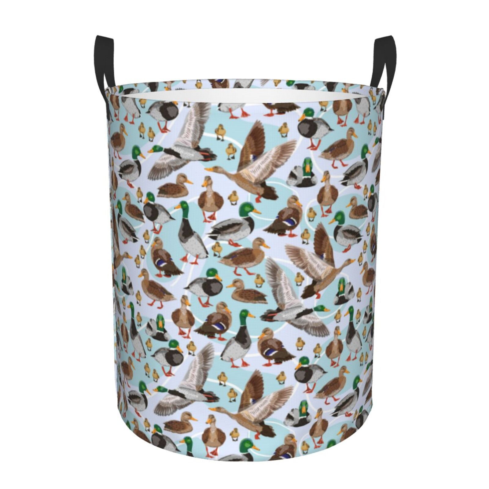 Gukieu Mallard Ducks Wild Birds1 Print Round Dirty Clothes Bag ...
