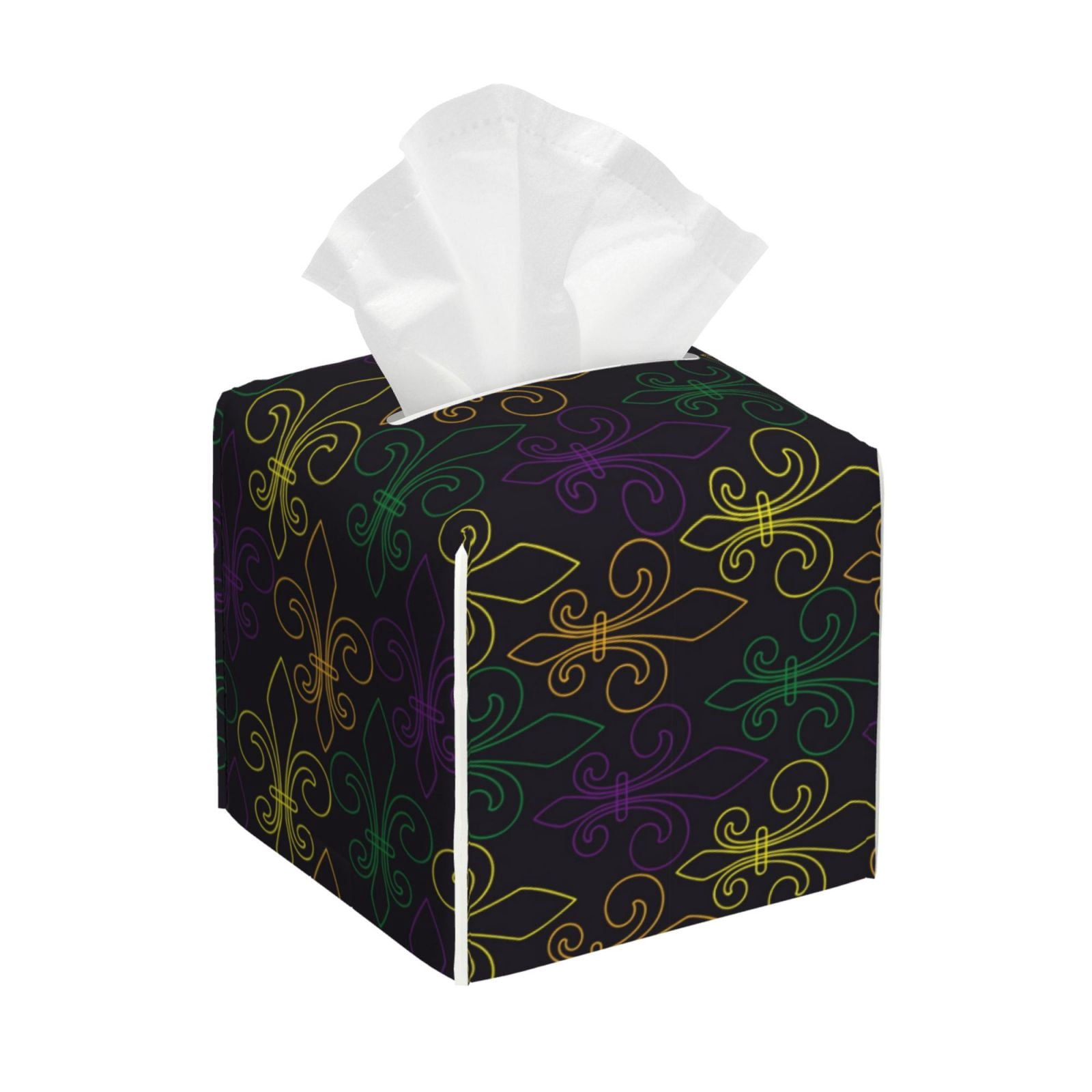 Gukieu Mardi Gras Carnival Print Leather Tissue Box, PVC Waterproof ...
