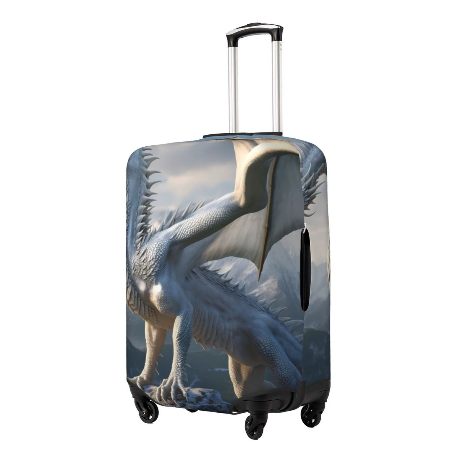 Gukieu Mountain White Dragon Print Suitcase Protective Cover, Elastic ...