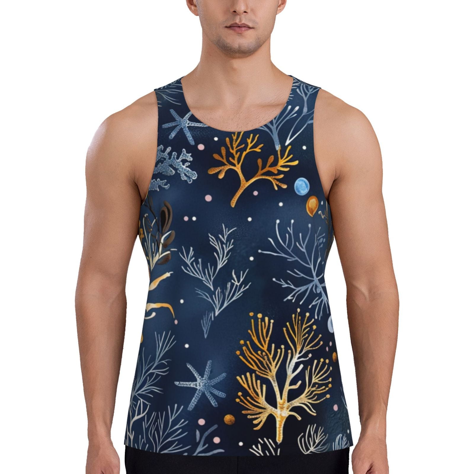 Gukieu Mystical Underwater Coral Scene Print Men's Quick Dry Fitness ...