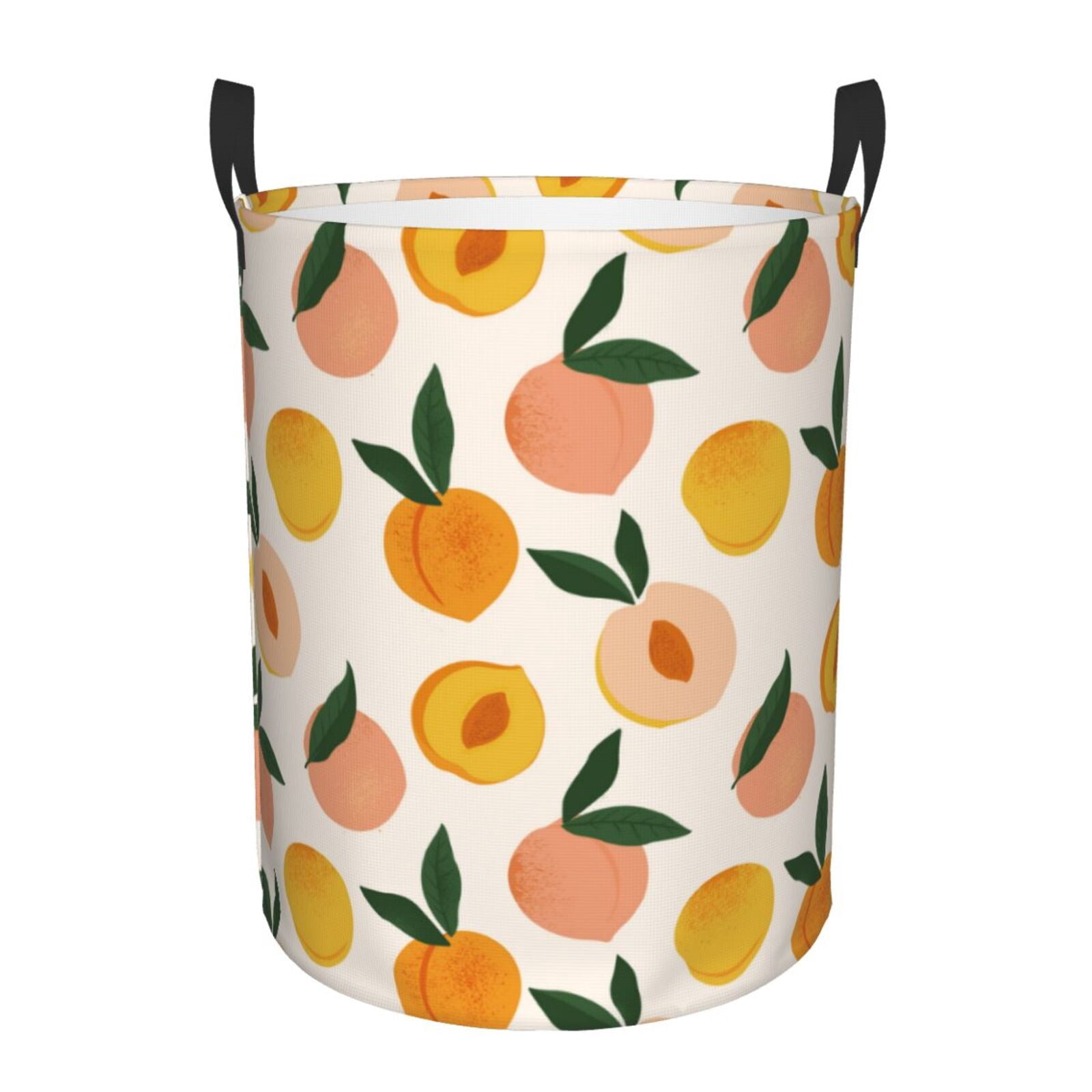 Gukieu Peach1 Print Round Dirty Clothes Bag, Waterproof Standing Home ...