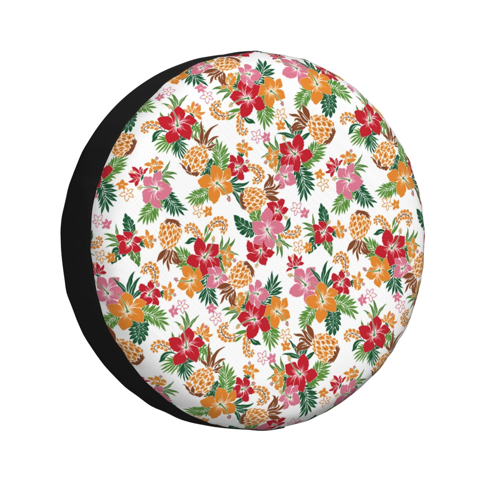 Gukieu Pineapple Flower Print Car Tire Cover, Adjustable Waterproof and ...