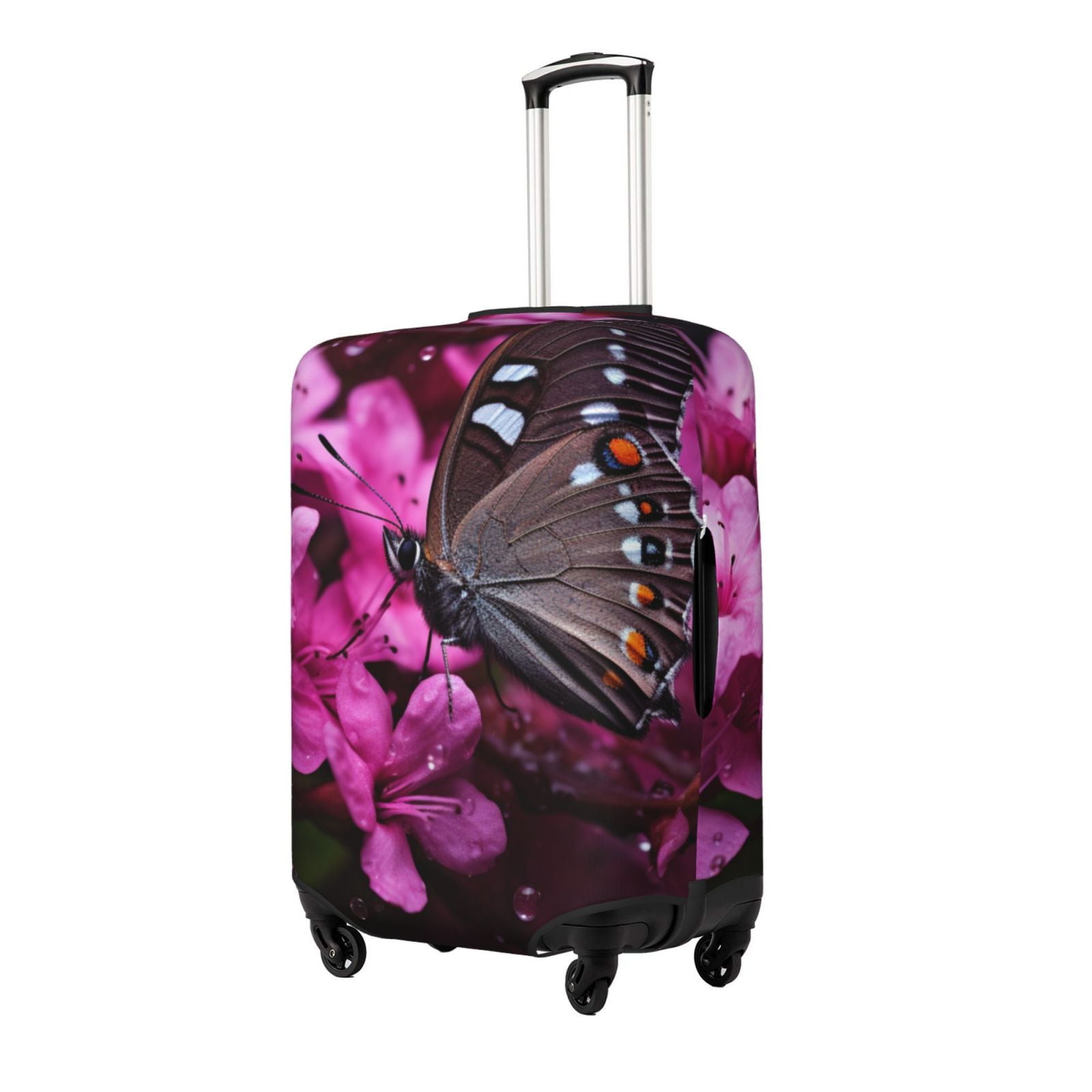 Gukieu Pink Blossoms Butterfly Print Suitcase Protective Cover, Elastic ...