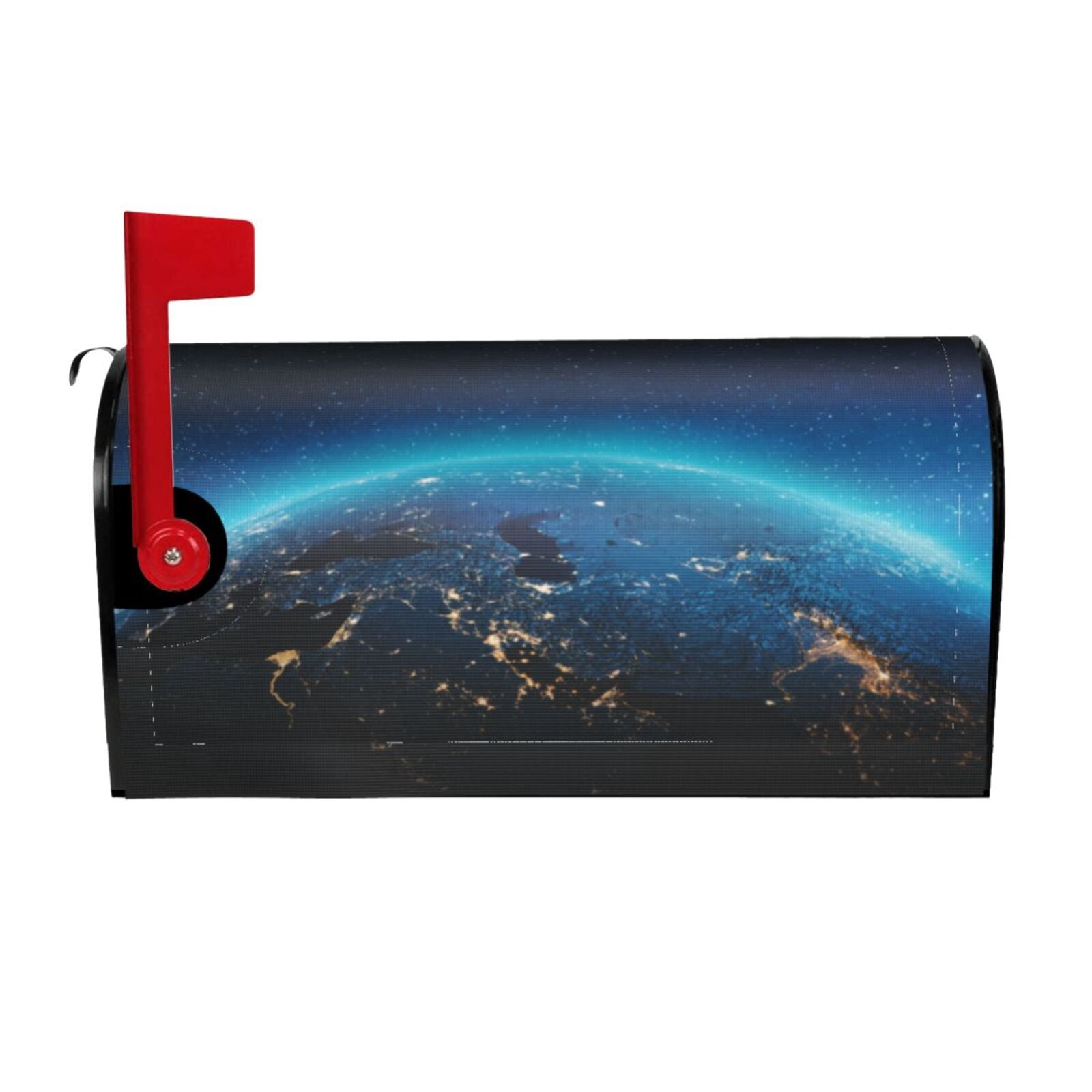 Gukieu Planet Earth Print Magnetic Mailbox Cover, Sun-proof and ...