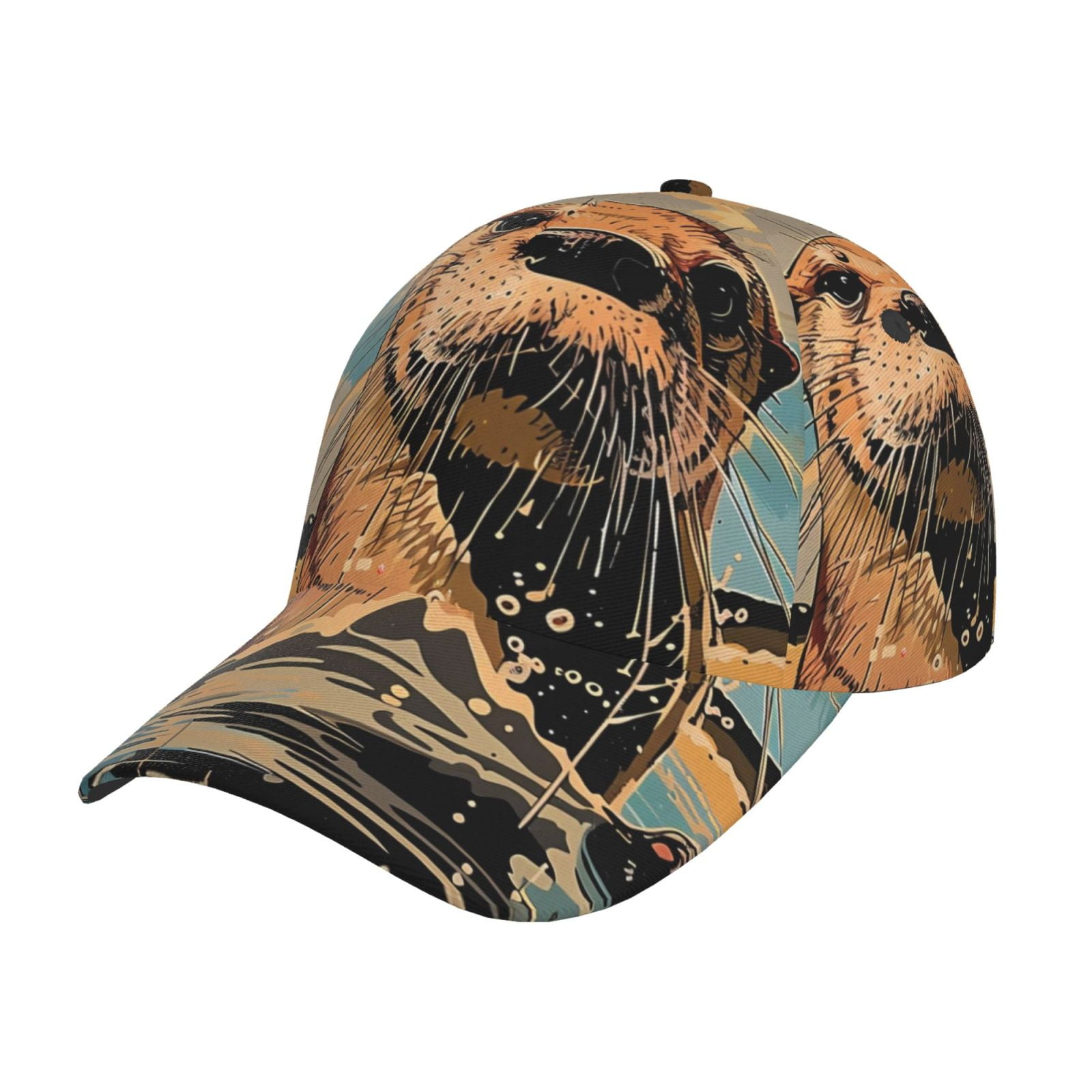 Gukieu Playful Otter Tropical Beach Prin Baseball Cap, Adjustable Sweat ...