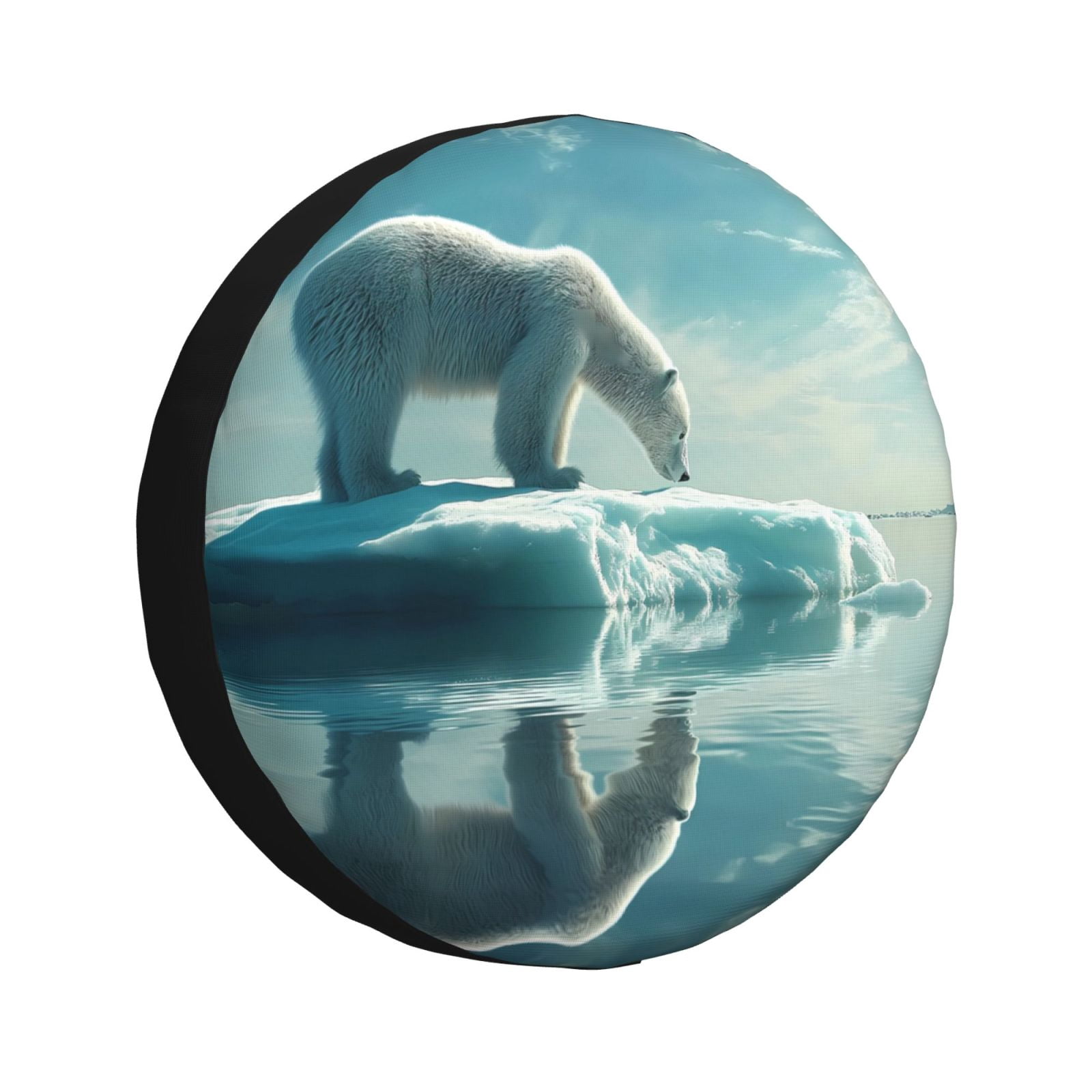 Gukieu Polar Bear On Iceberg Print Car Tire Cover, Adjustable ...