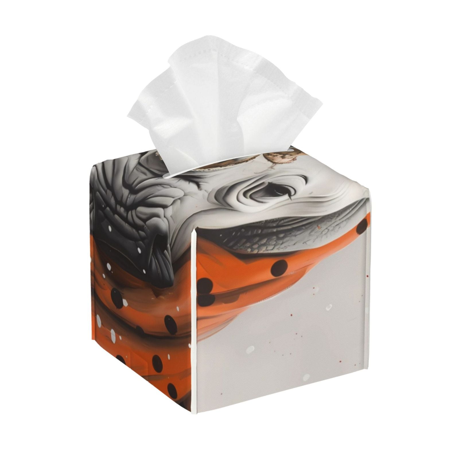 Gukieu Polka Dot Rhino Welcome Print Leather Tissue Box, PVC Waterproof ...