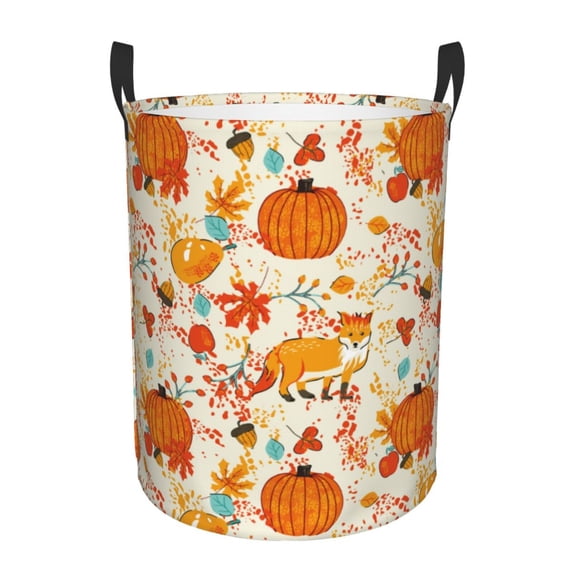 Gukieu Pumpkin Fall Pears Print Round Dirty Clothes Bag, Waterproof ...