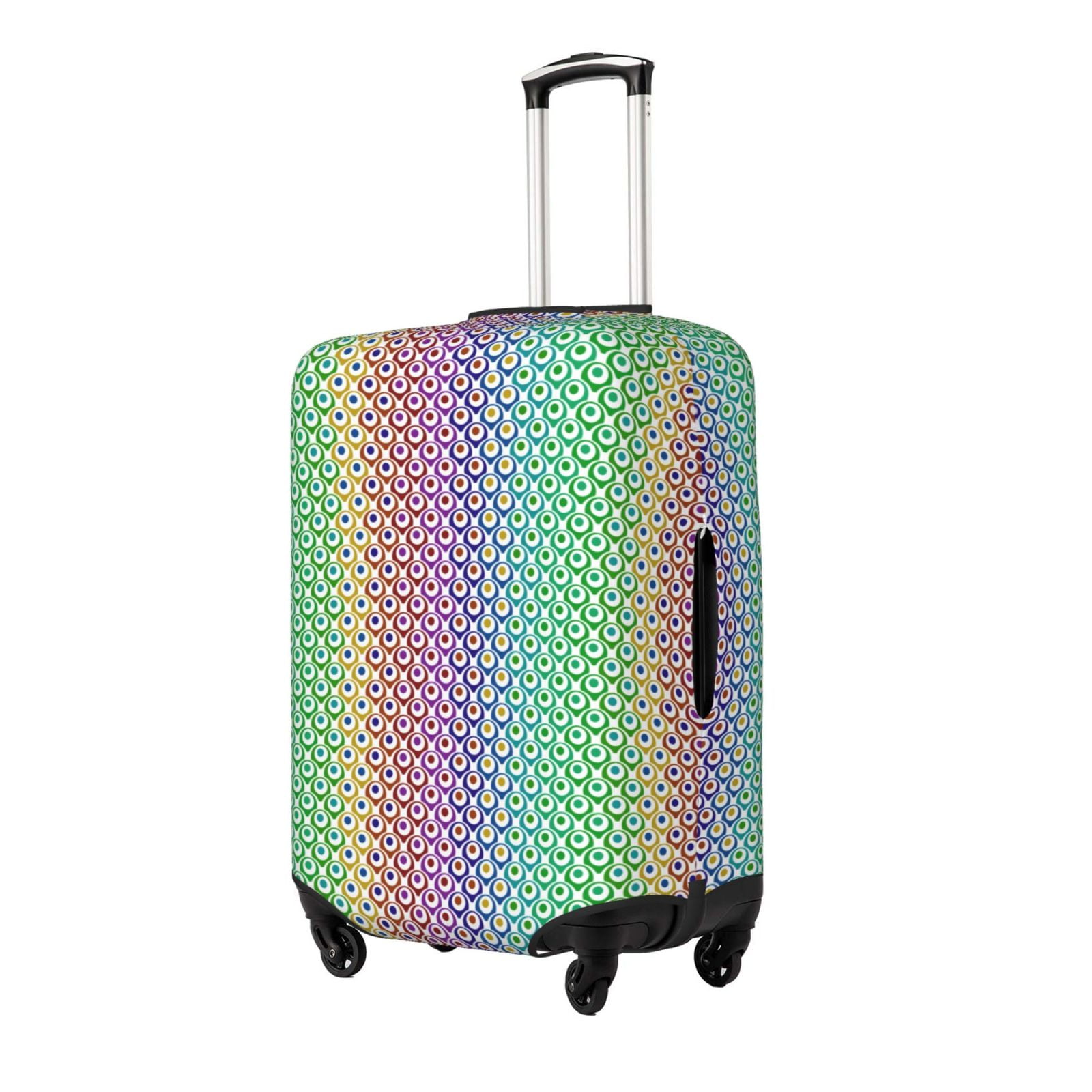Gukieu Rainbow Peacock Feathers Print Suitcase Protective Cover ...