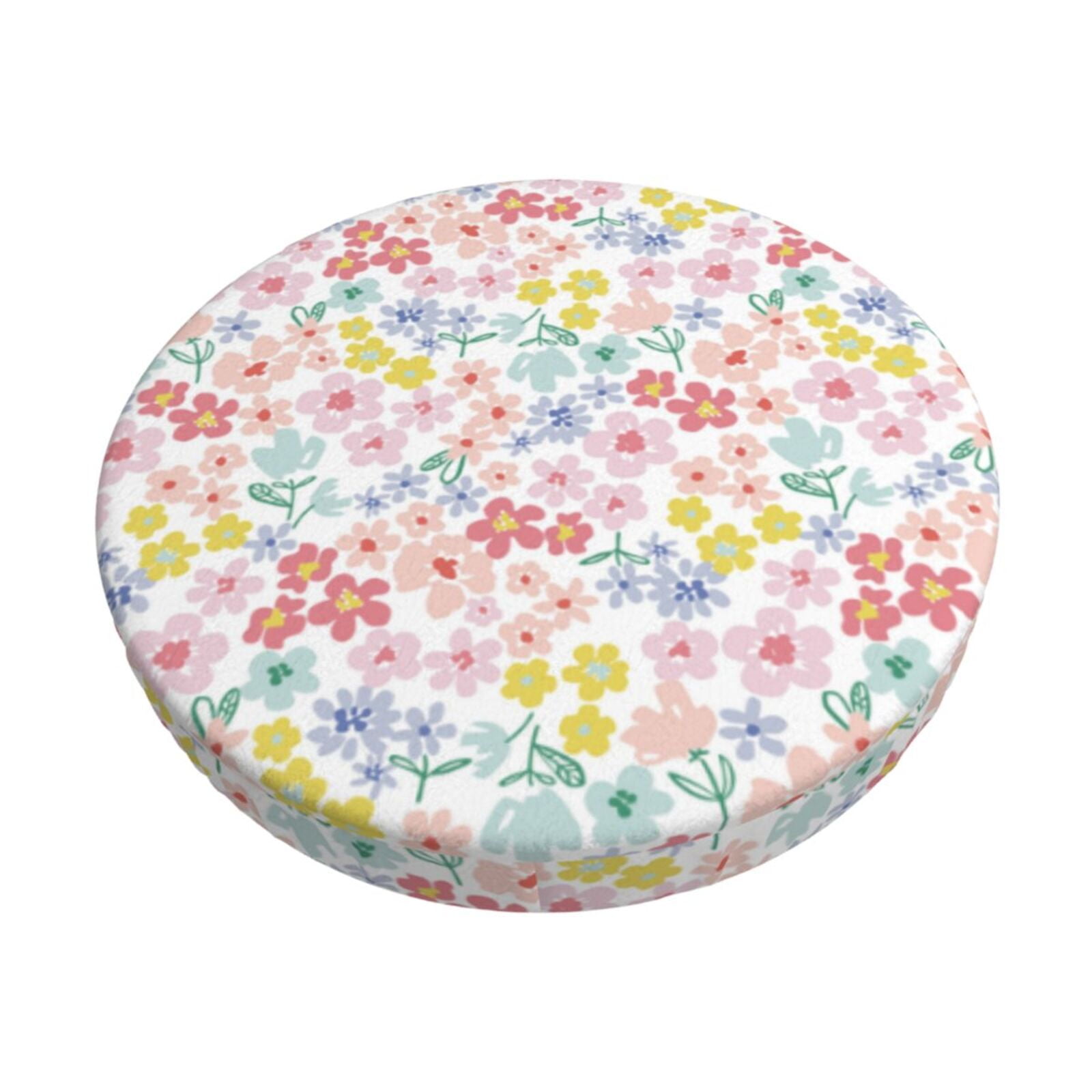 Gukieu Retro Floral Print Round Chair Cover, Dust-proof and Non-slip ...