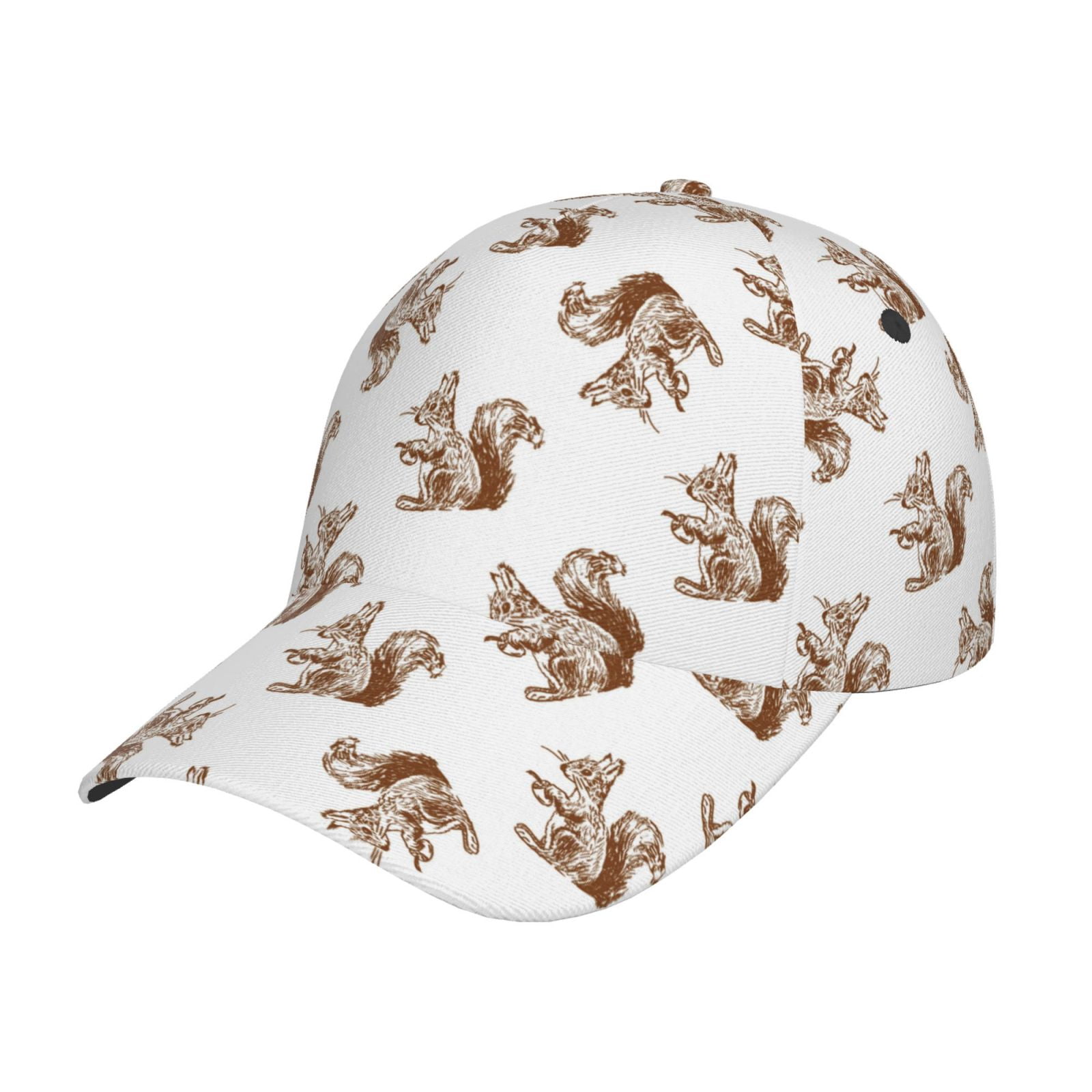 Gukieu Retro Squirrel Prin Baseball Cap, Adjustable Sweat-wicking Daily ...