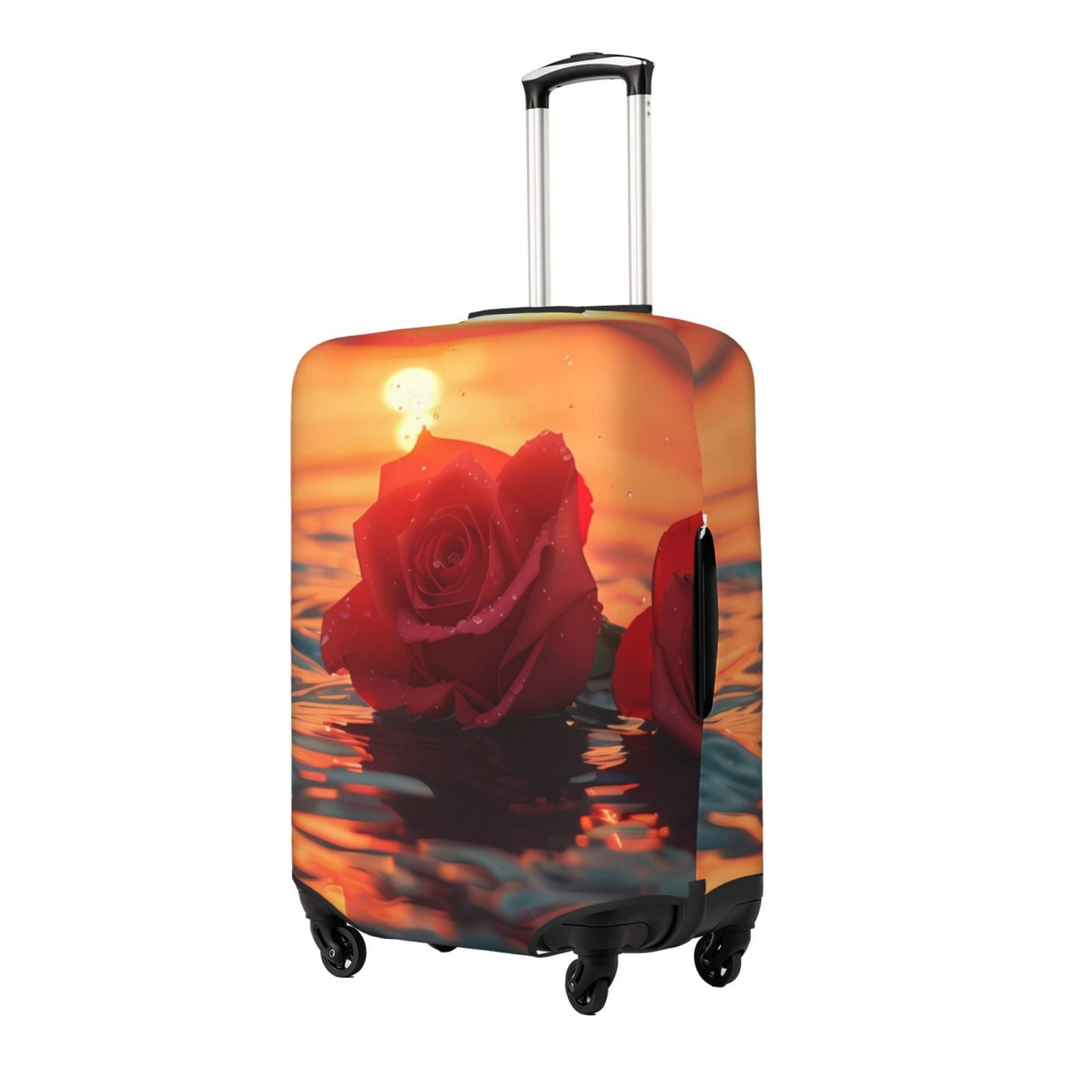 Gukieu Romantic Roses Sunset Ocean Print Suitcase Protective Cover ...