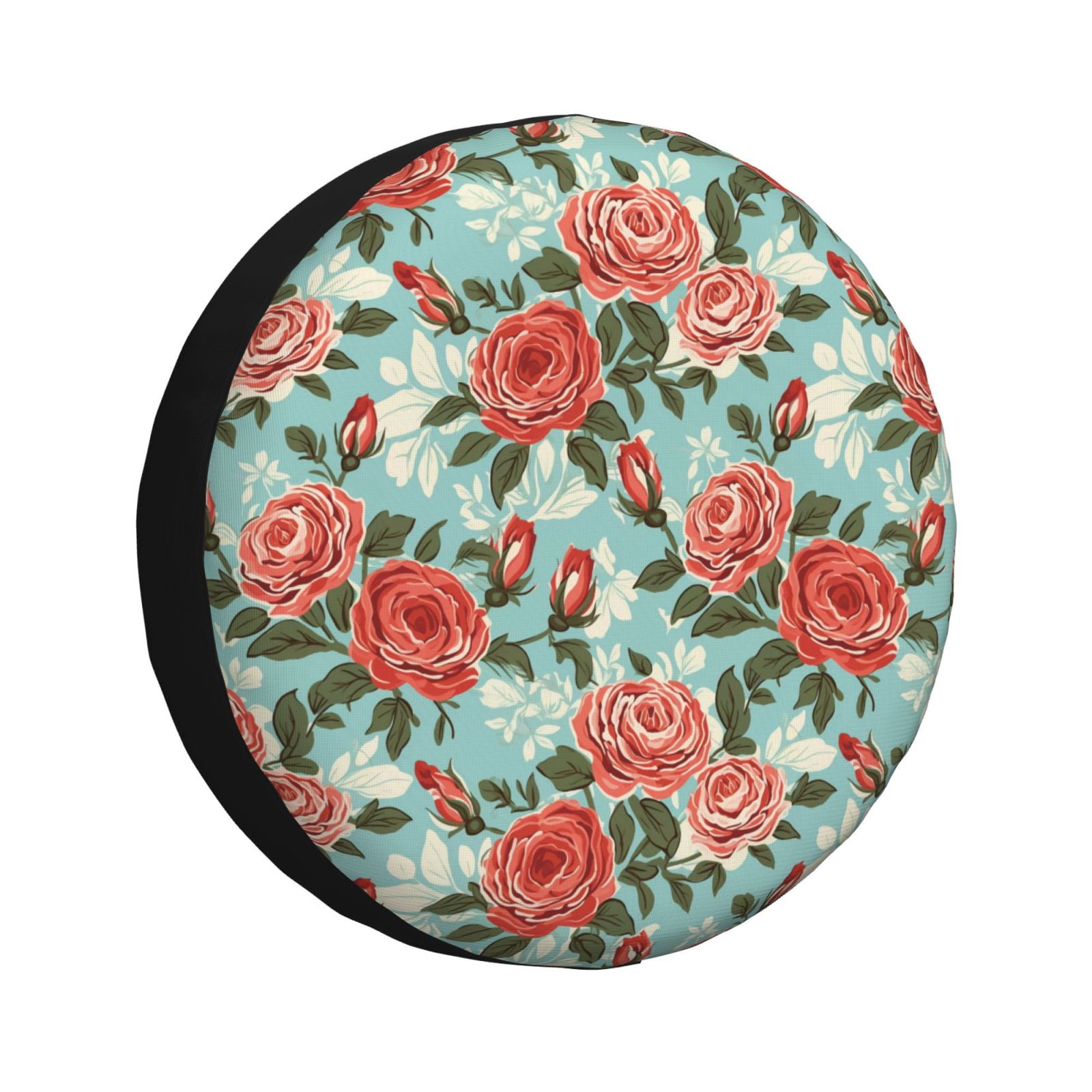 Gukieu Rose Flowers Print Car Tire Cover, Adjustable Waterproof and ...