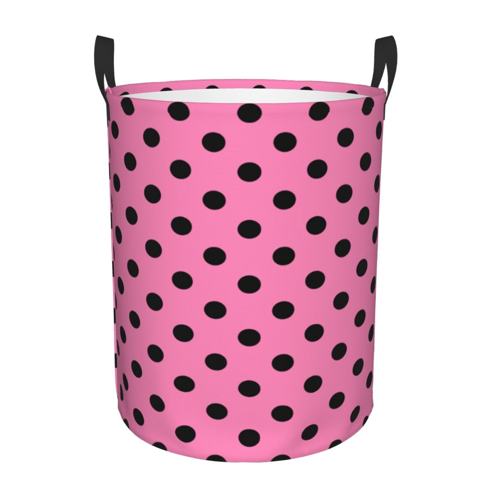 Gukieu Rose red polka dots Print Round Dirty Clothes Bag, Waterproof ...