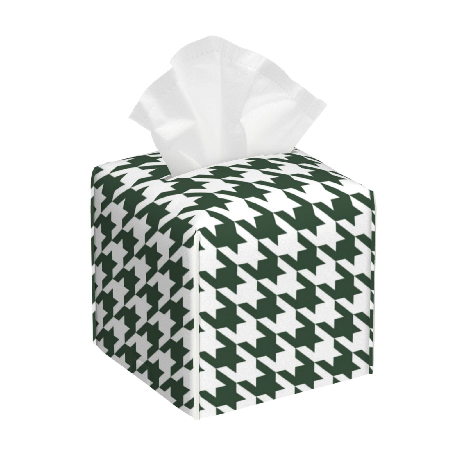 Gukieu Scottish Checkered Print Leather Tissue Box, PVC Waterproof ...
