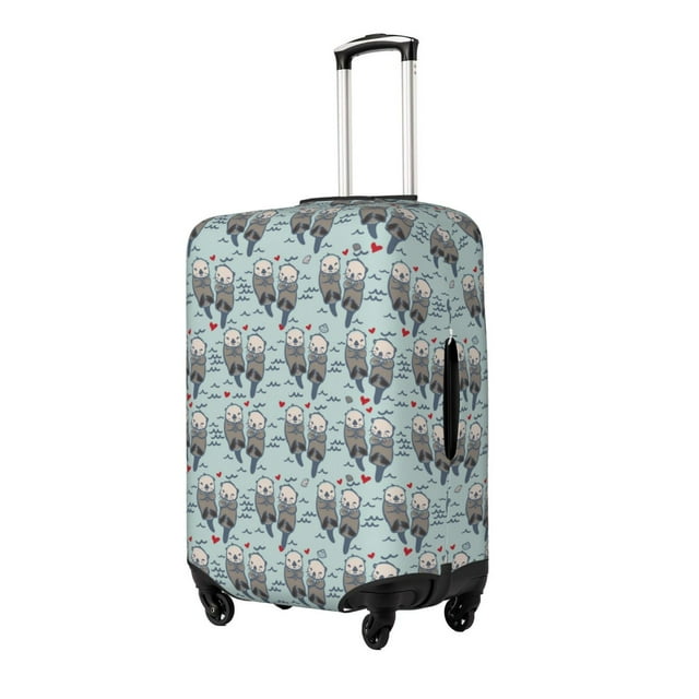 Gukieu Sea Otter Print Suitcase Protective Cover, Elastic Zipper Buckle ...
