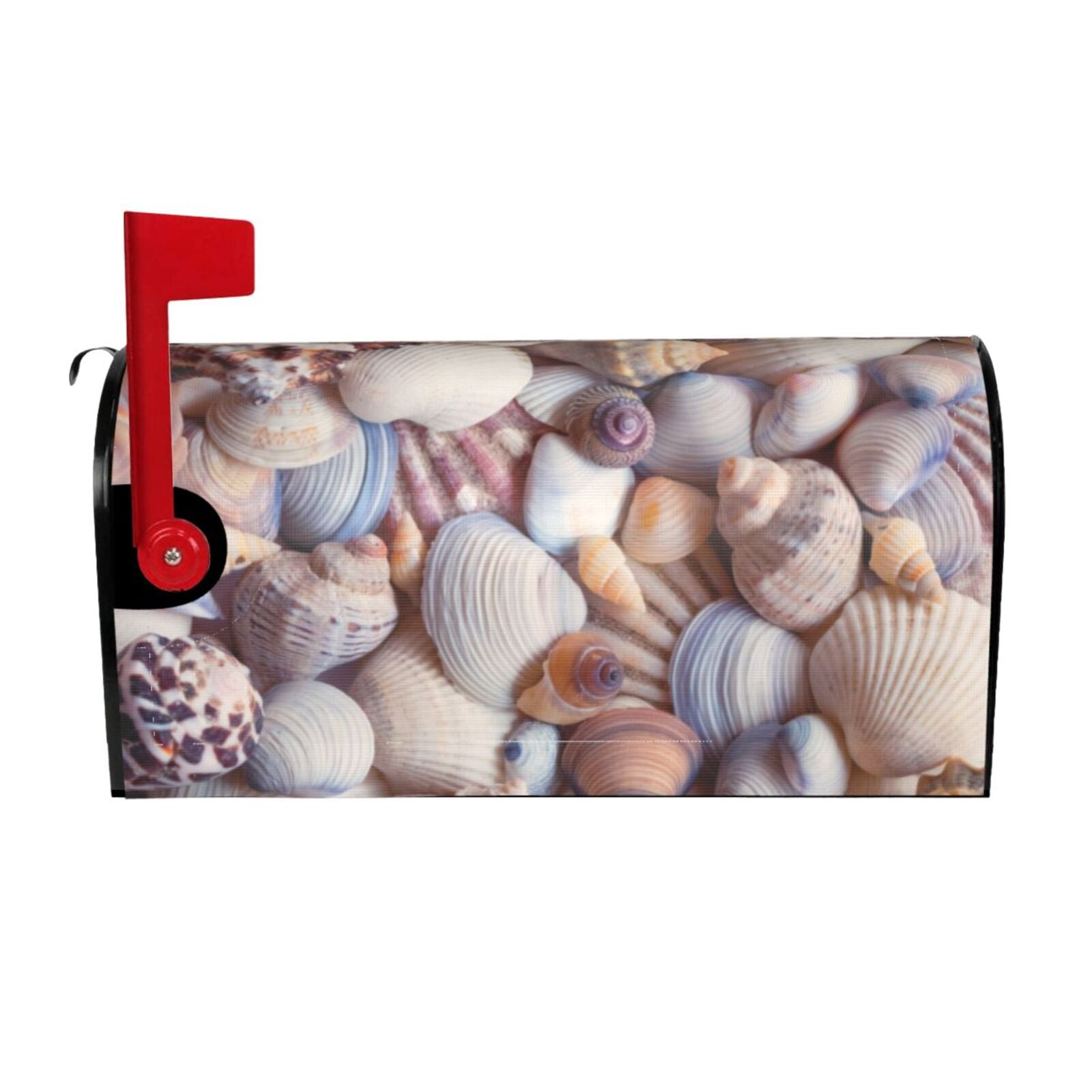 Gukieu Sea Shells Print Magnetic Mailbox Cover, Sun-proof and ...