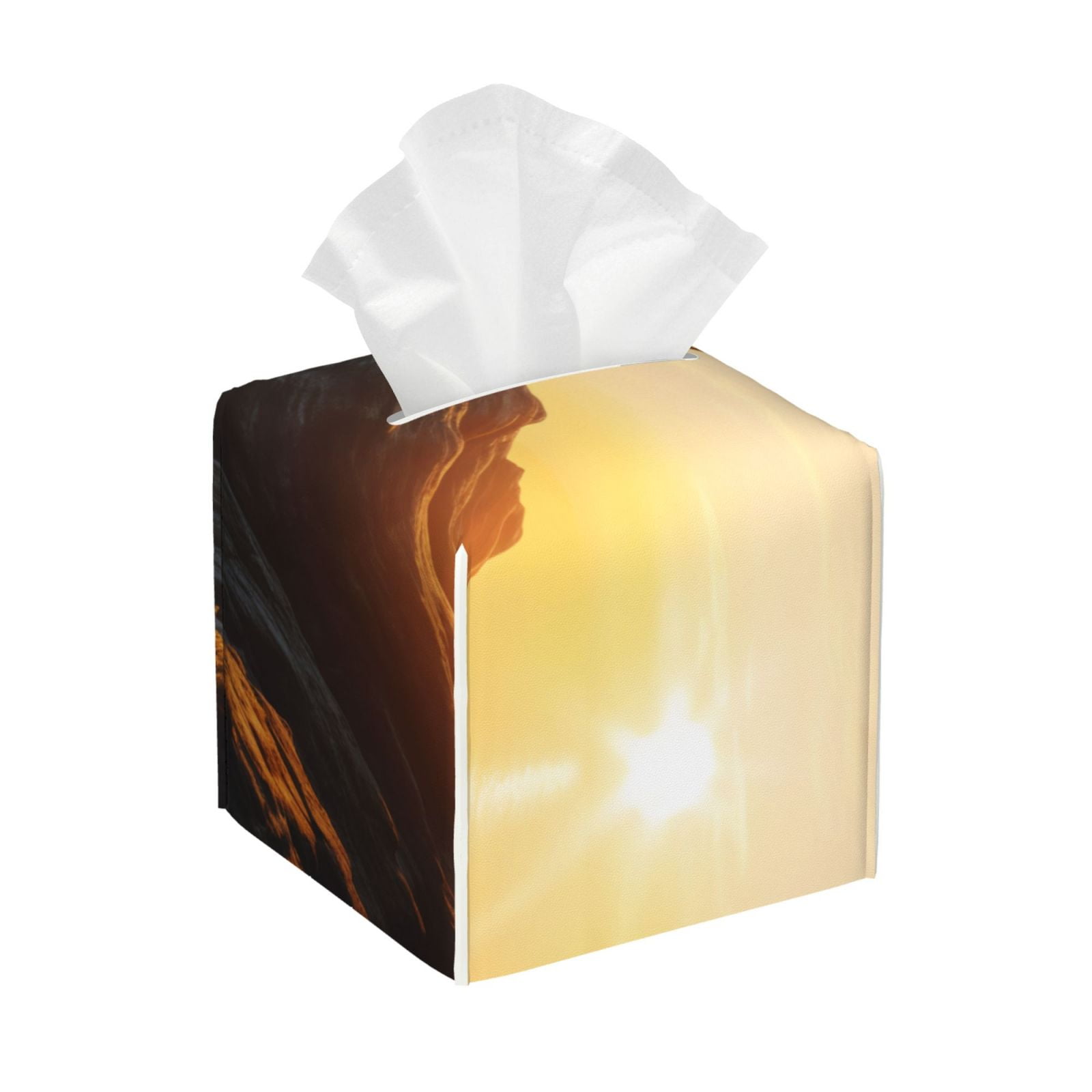 Gukieu Seaside Sunset Cool Dragon Print Leather Tissue Box, PVC ...