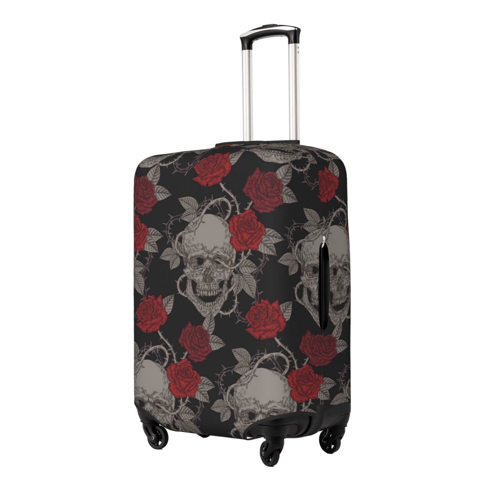 Gukieu Skull and Red Roses Print Suitcase Protective Cover, Elastic ...