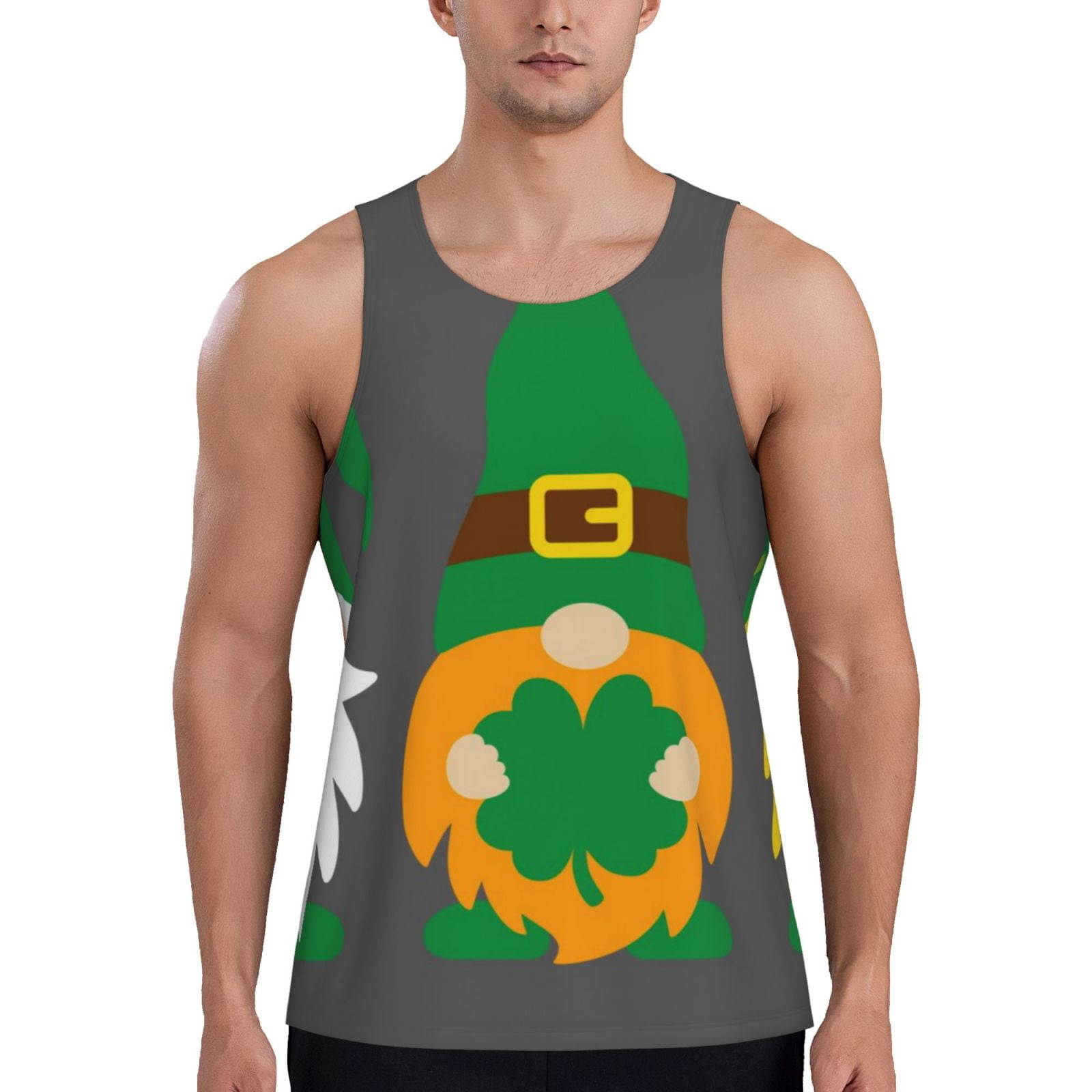 Gukieu Spring St Patrick’S Day Irish Gnomes Print Men's Quick Dry ...