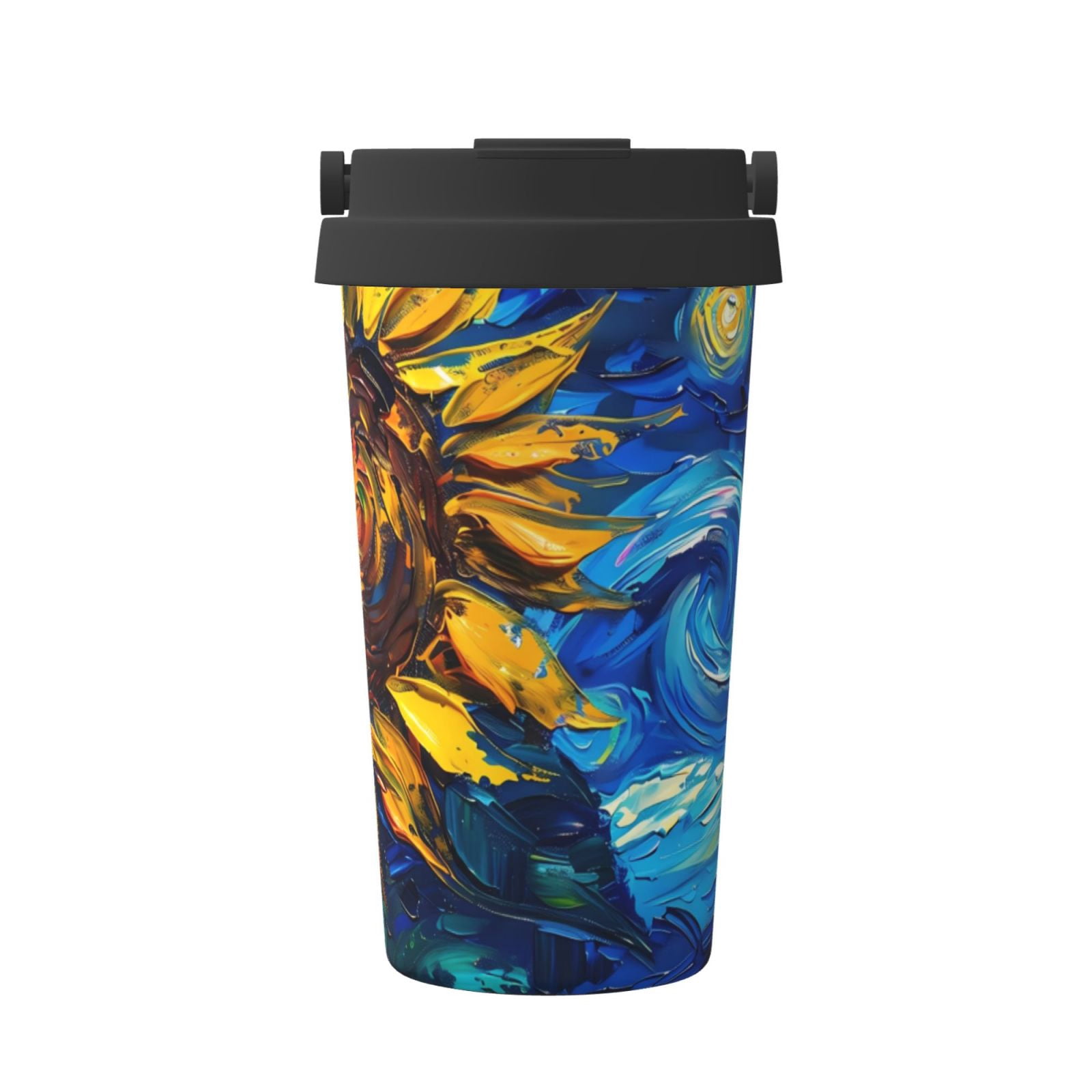 Gukieu Sunflower Starry Night Vibes Print Insulated Coffee Cup ...