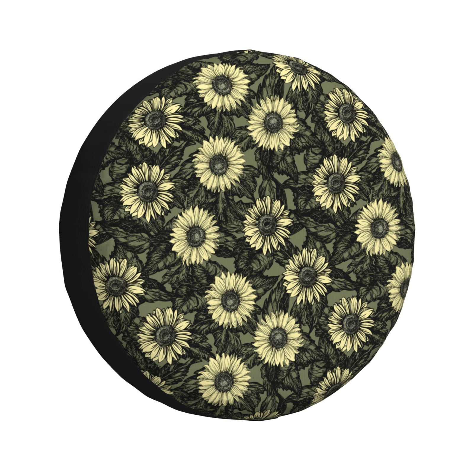 Gukieu Sunflowers Print Car Tire Cover, Adjustable Waterproof and ...