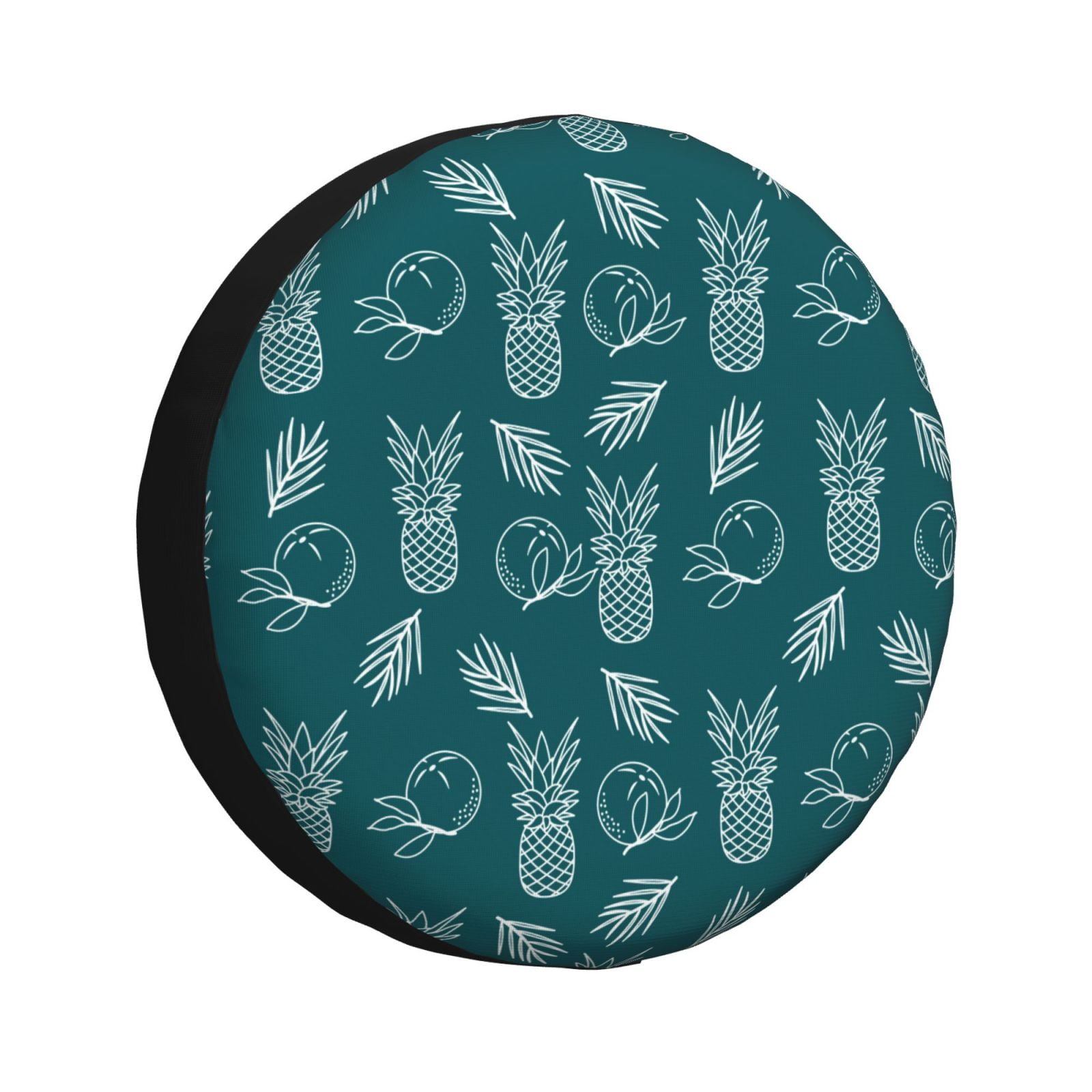 Gukieu Tropical Pineapple Print Car Tire Cover, Adjustable Waterproof ...