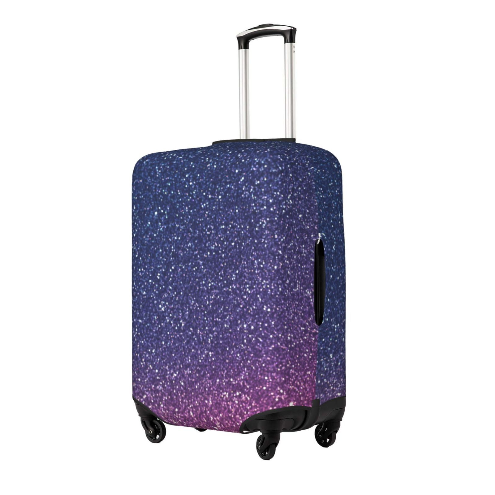 Gukieu Violet Glitter Print Suitcase Protective Cover, Elastic Zipper ...