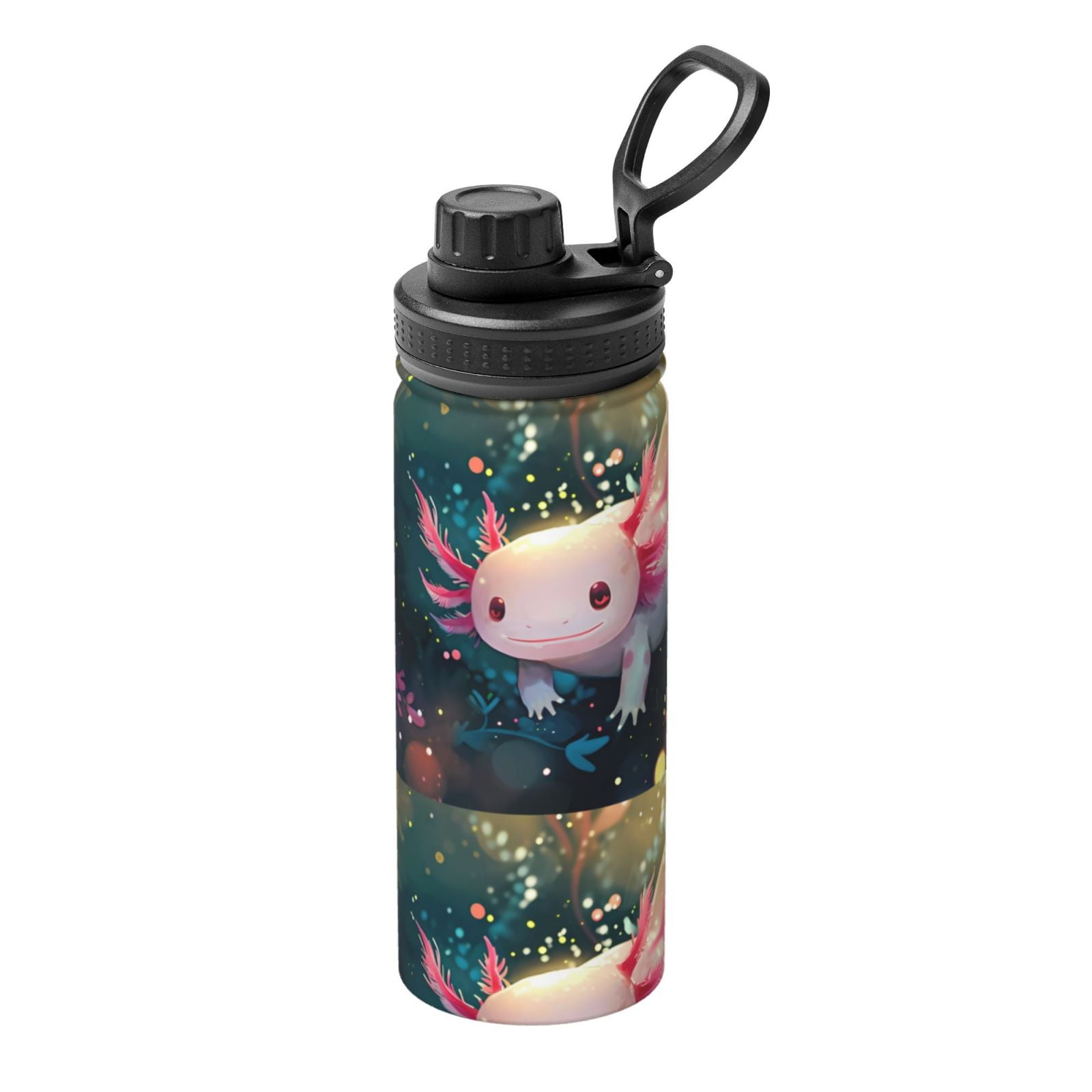 Gukieu Whimsical Axolotl Fantasy Print 18OZ Portable Sports Water ...