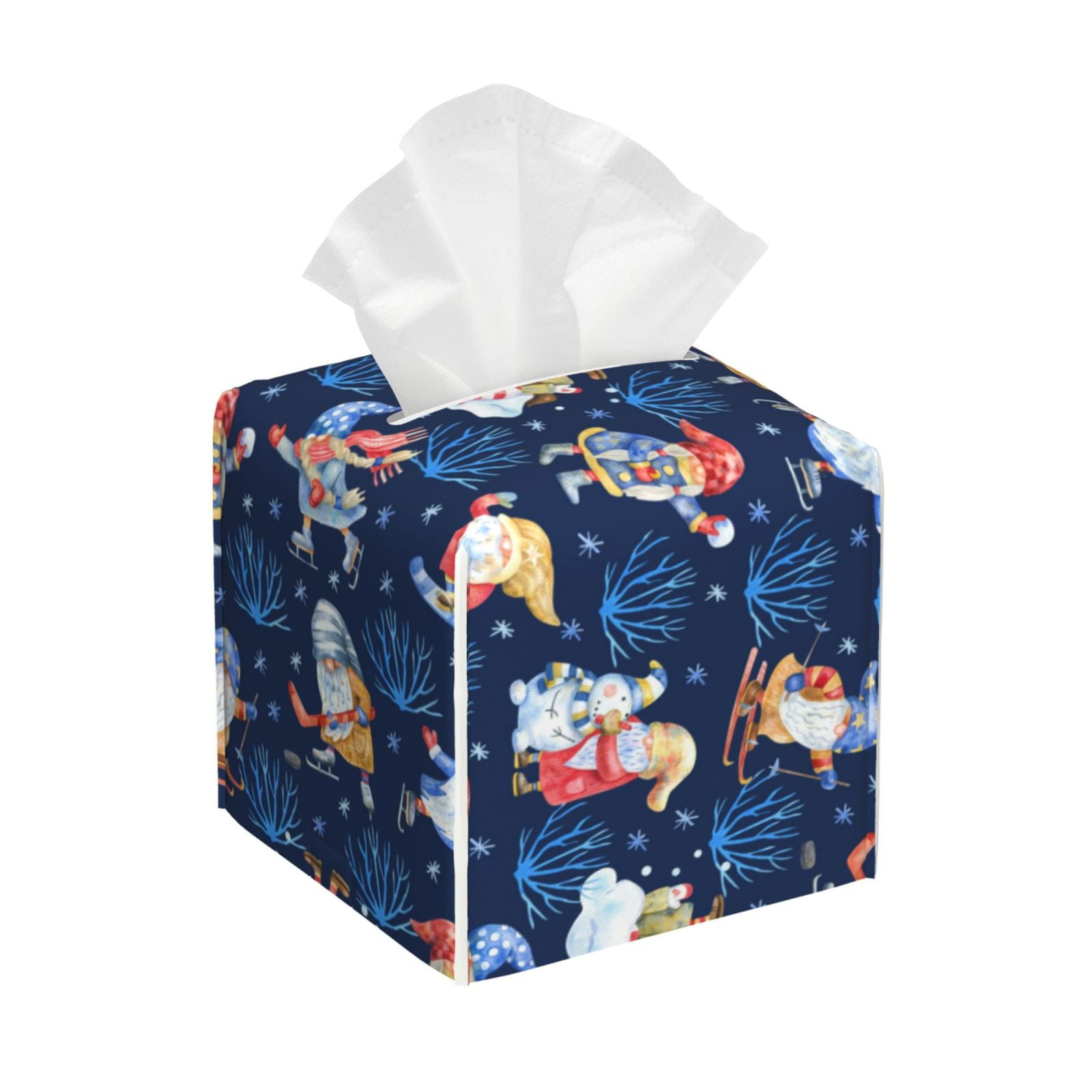Gukieu Winter old man Playtime Print Leather Tissue Box, PVC Waterproof ...