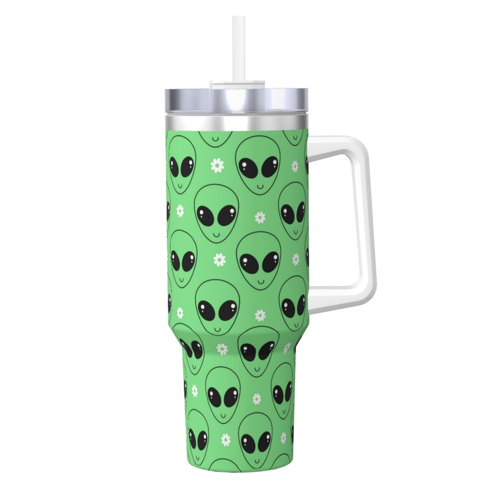 Gukieu alien cartoons Print 40OZ Ice Cup, Stainless Steel Vacuum Kettle ...