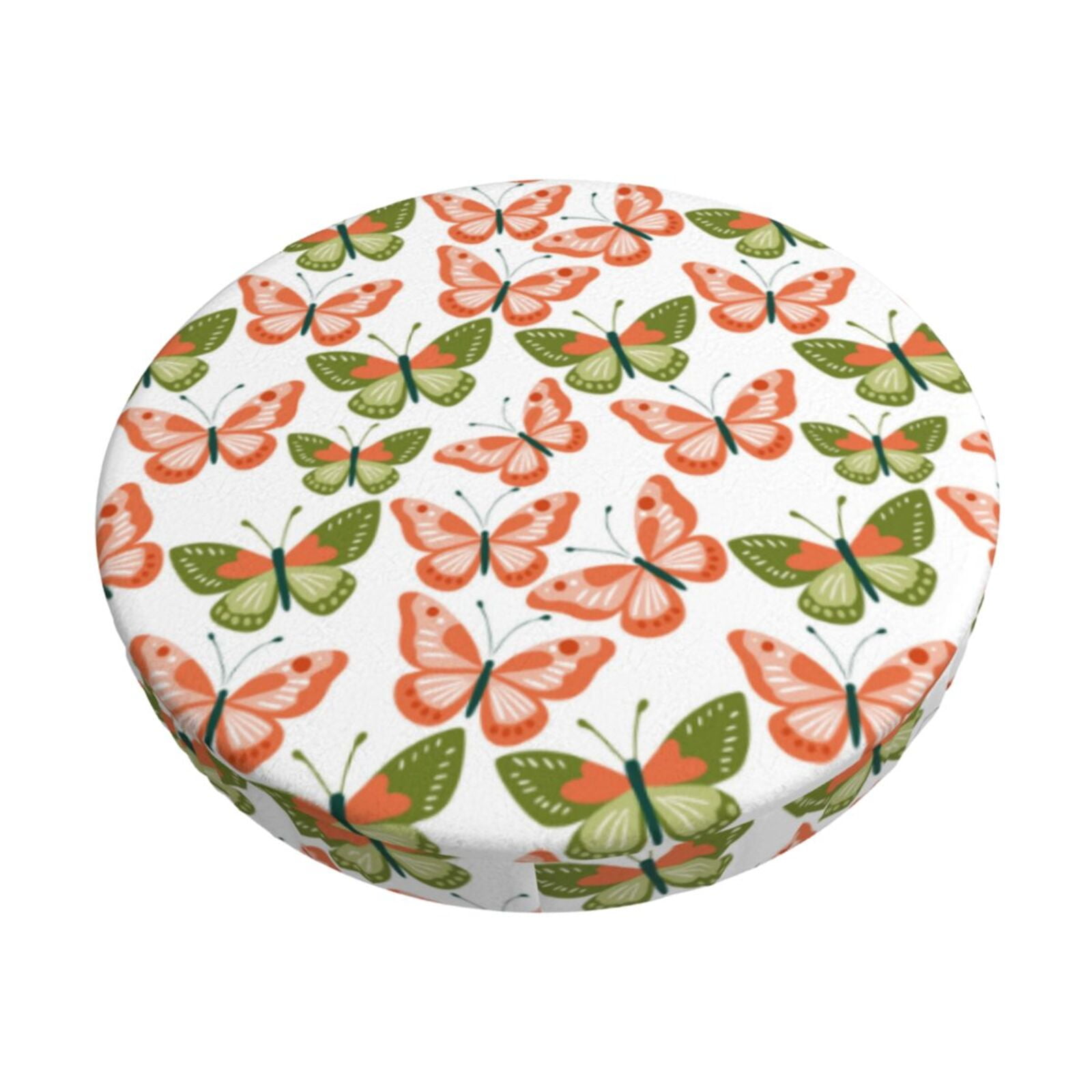 Gukieu butterfly Print Round Chair Cover, Dust-proof and Non-slip Bar ...