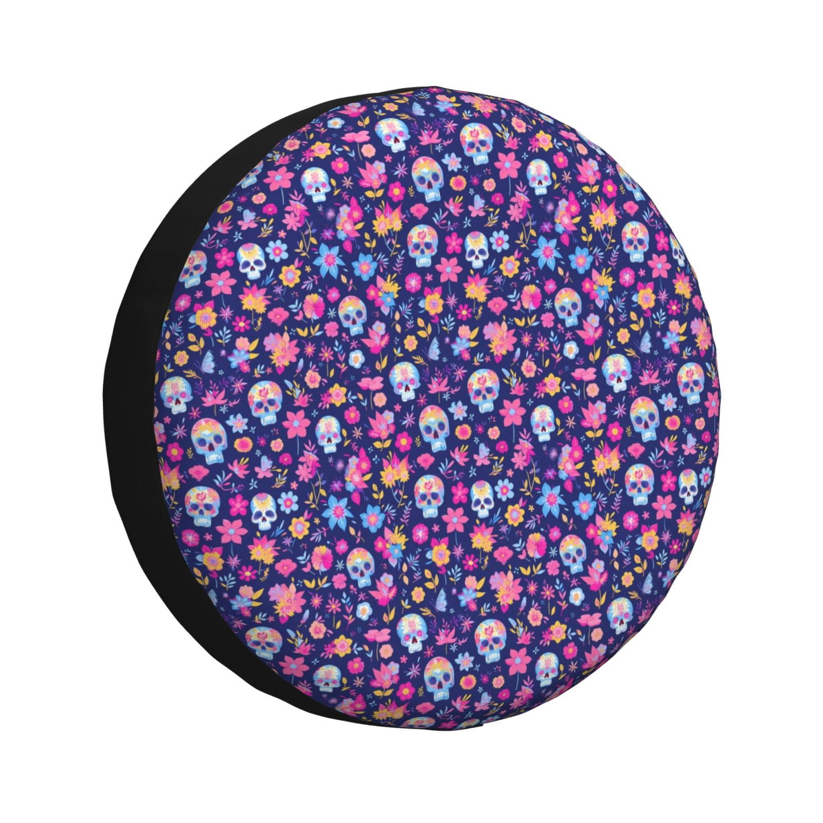 Gukieu colorful Skull butterfly flower1 Print Car Tire Cover ...