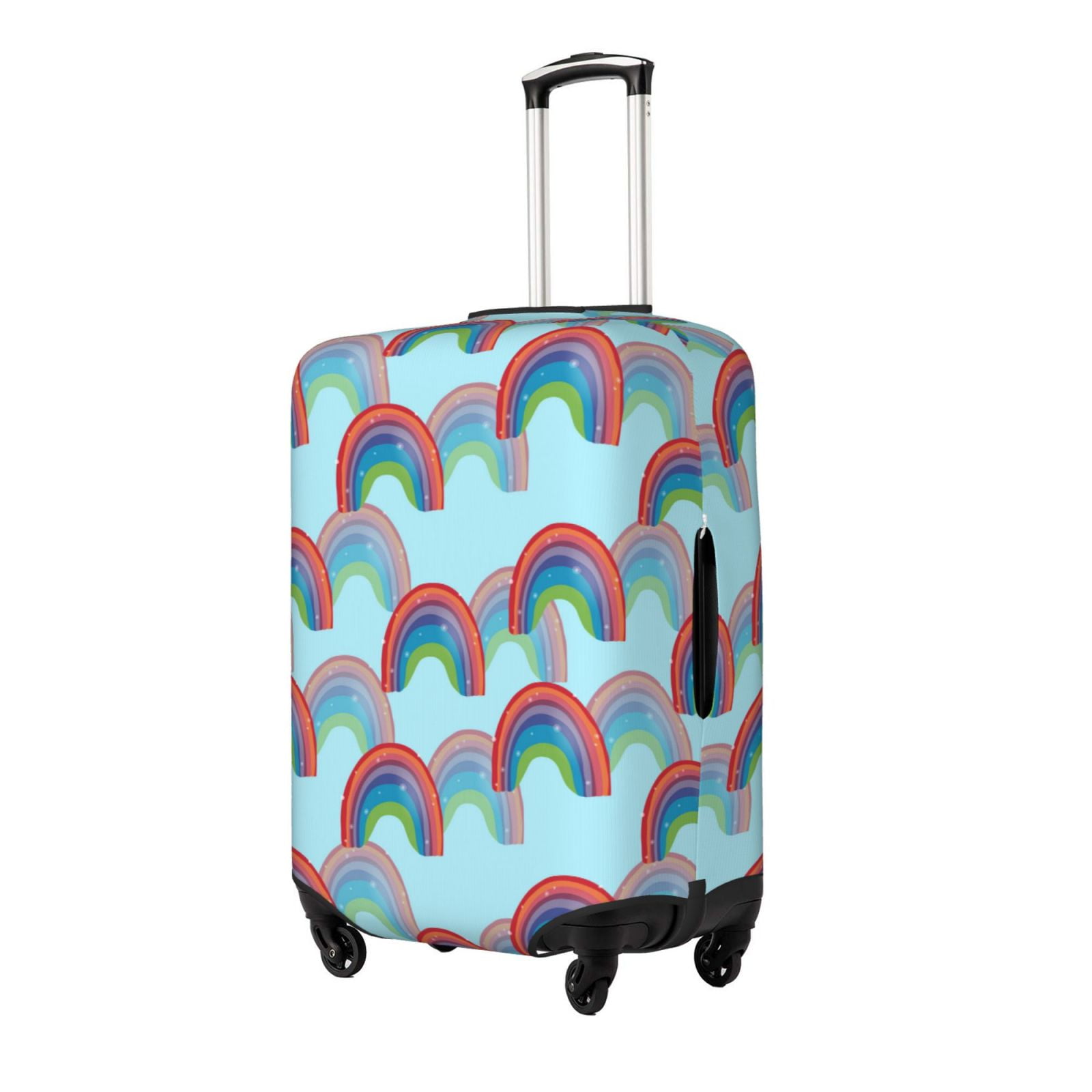 Gukieu colorful rainbow Print Suitcase Protective Cover, Elastic Zipper ...