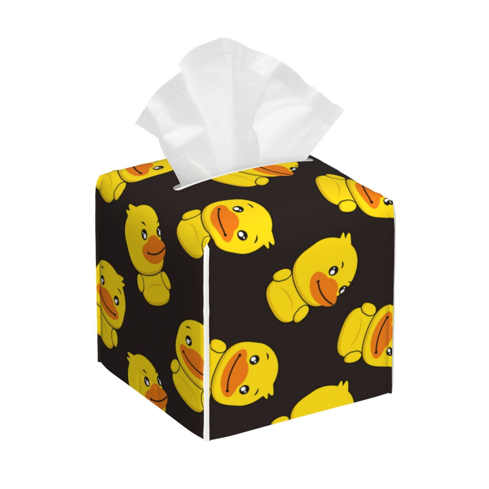 Gukieu cute duck Print Leather Tissue Box, PVC Waterproof Velcro ...