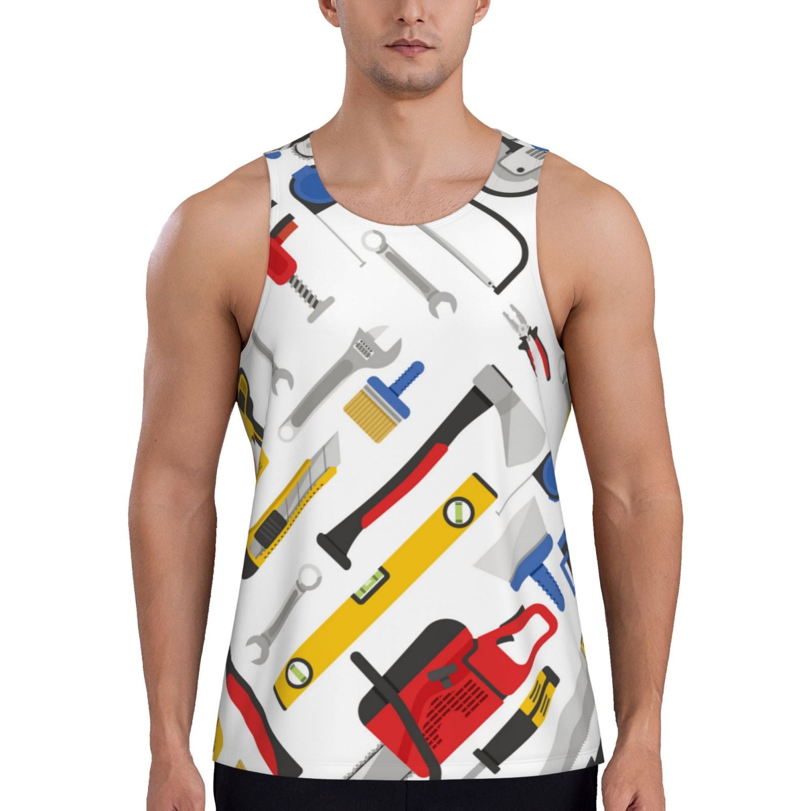 Gukieu equipment for repair tools Print Men's Quick Dry Fitness Vest ...