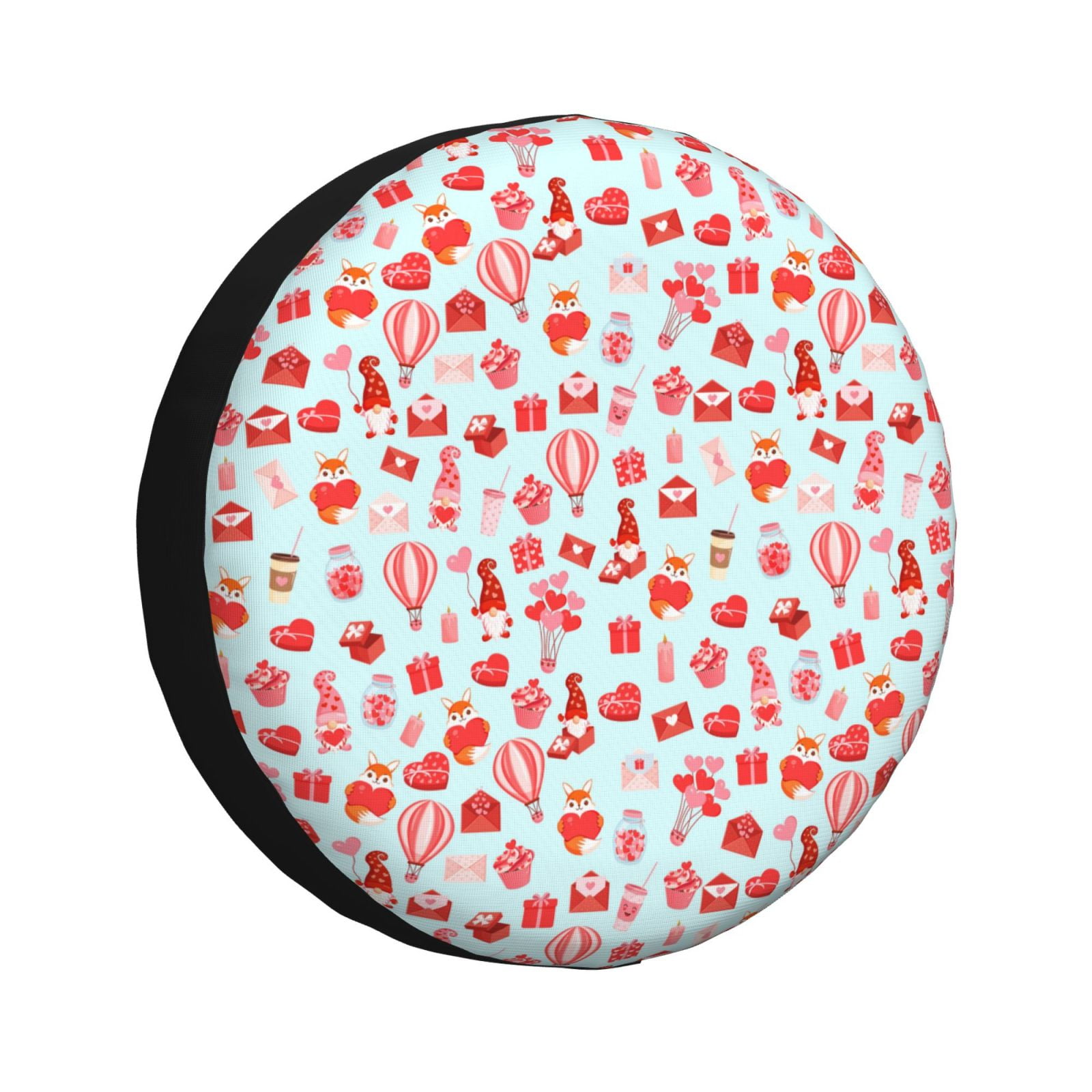 Gukieu fox gnomes and hearts Print Car Tire Cover, Adjustable ...