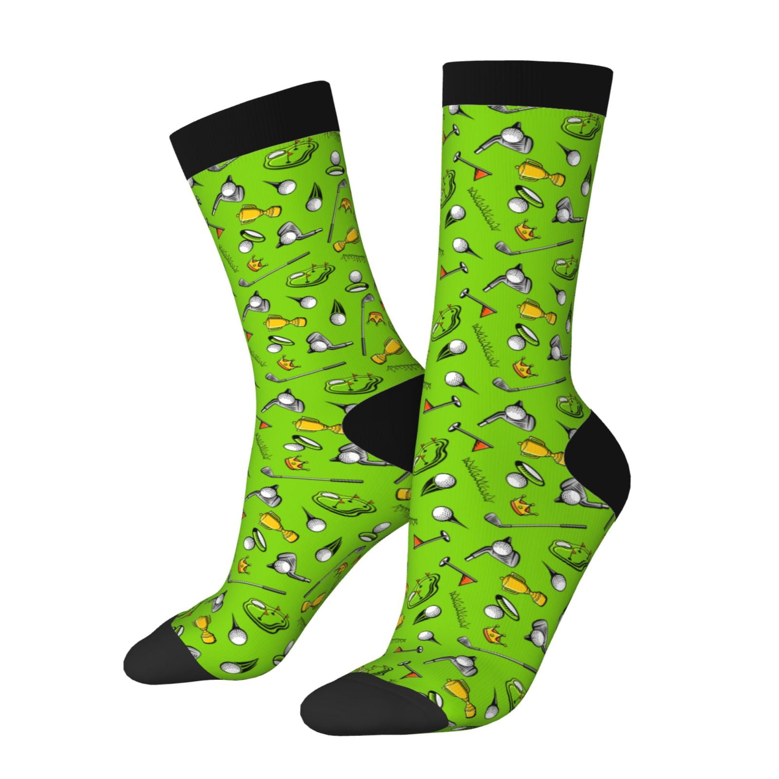Gukieu golf Sport club Print Contrast Color Mid-calf Socks, Sweat ...