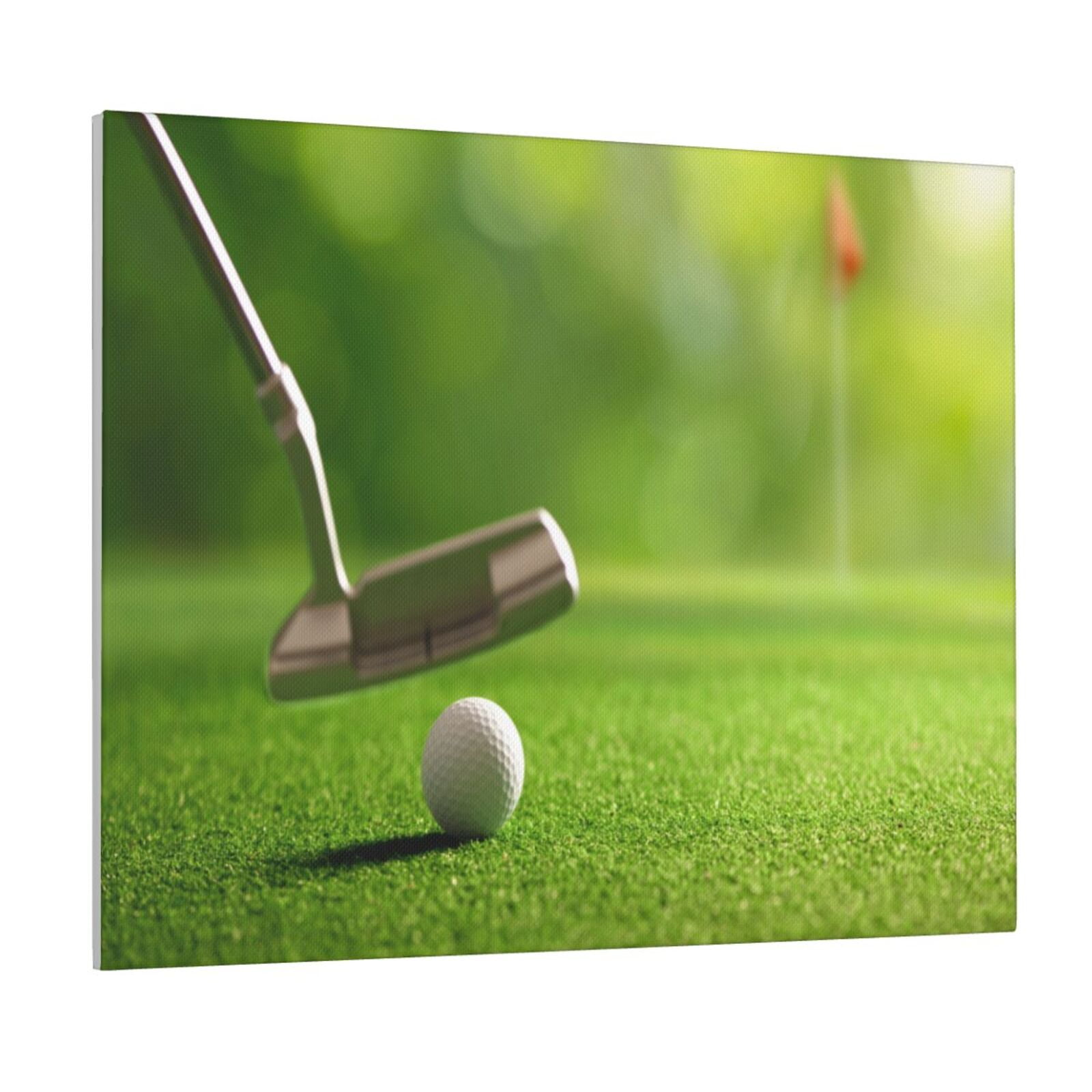 Gukieu golf ball after putting to the golf hole Print Canvas Decorative ...