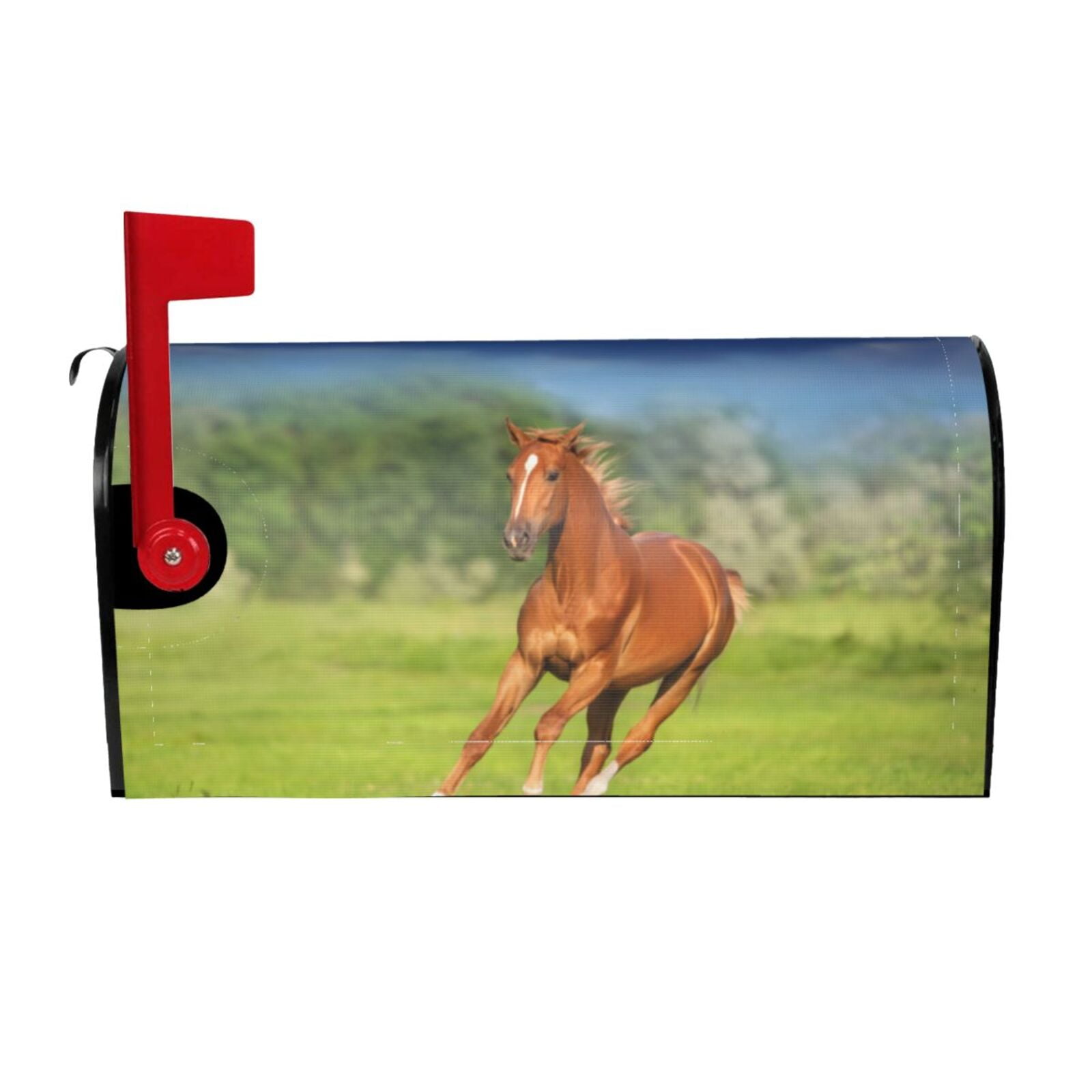 Gukieu horse running freely Print Magnetic Mailbox Cover, Sun-proof and ...