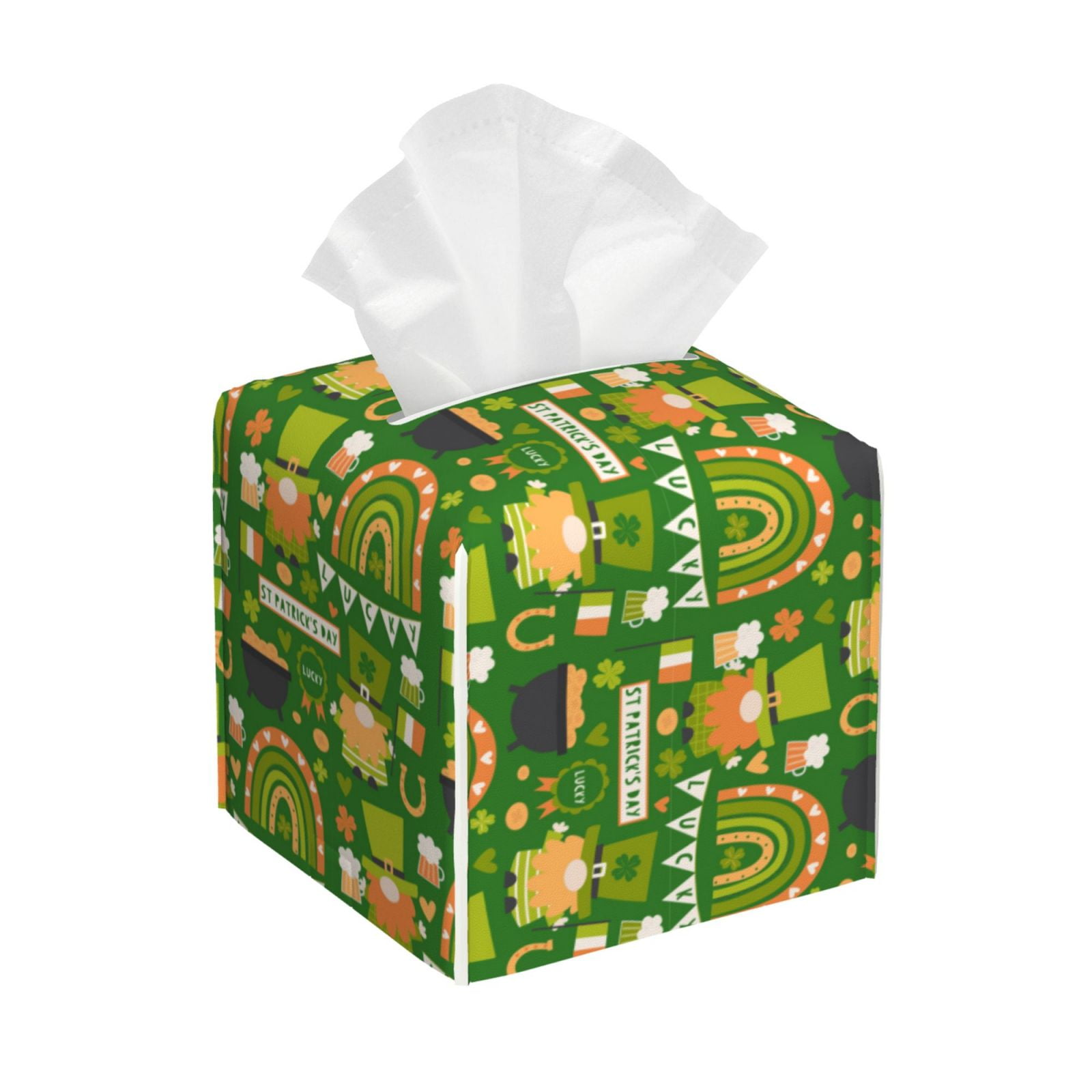 Gukieu traditional Irish colours Print Leather Tissue Box, PVC ...